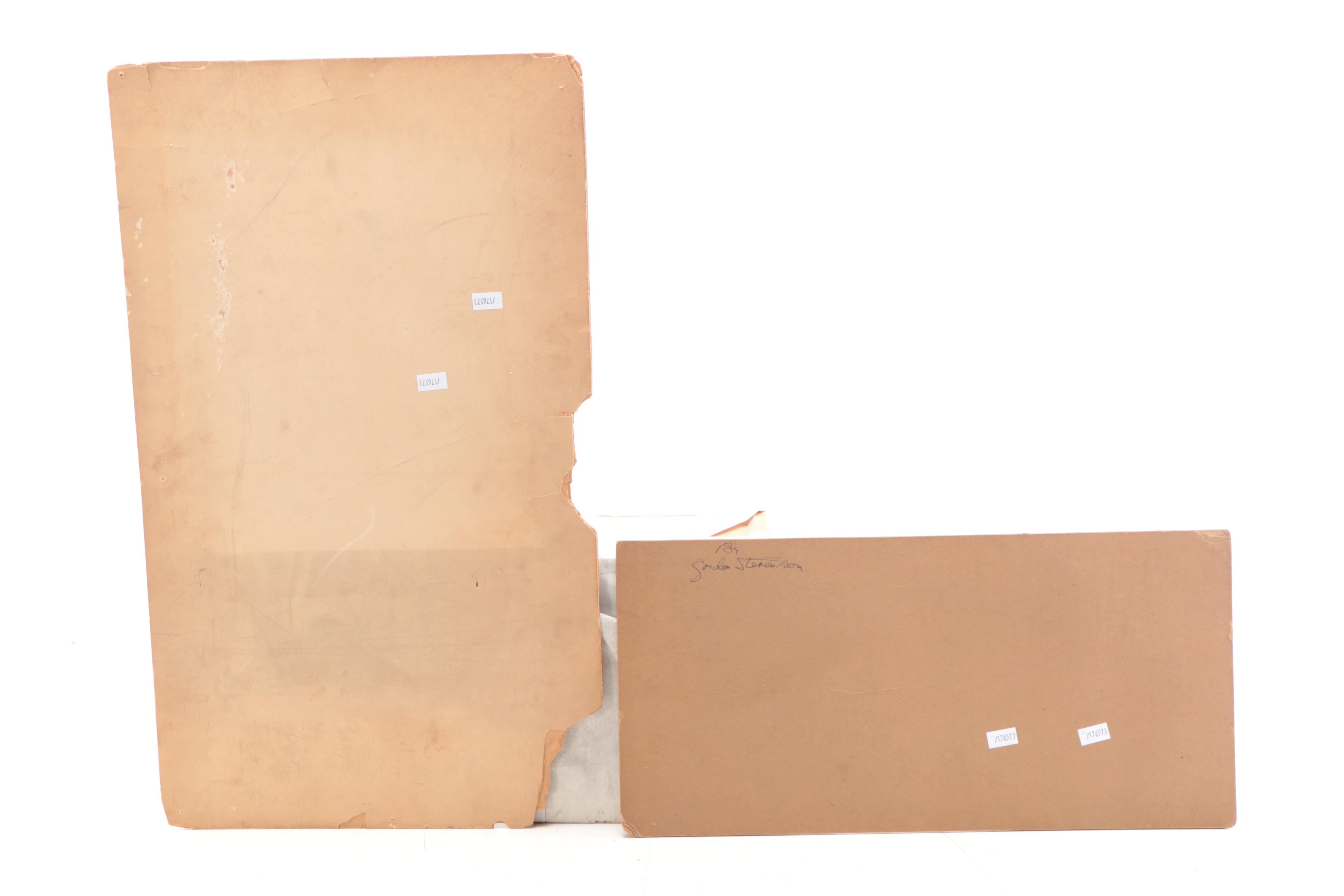 Gordon Stevenson Figurative Gouache Paintings, Mid-20th Century | EBTH