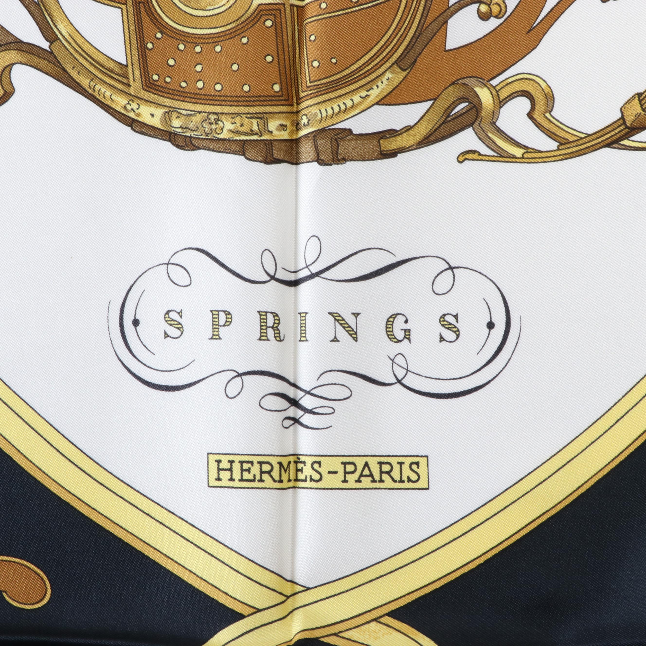 Hermès "Springs" Scarf 90 in Silk Twill | EBTH