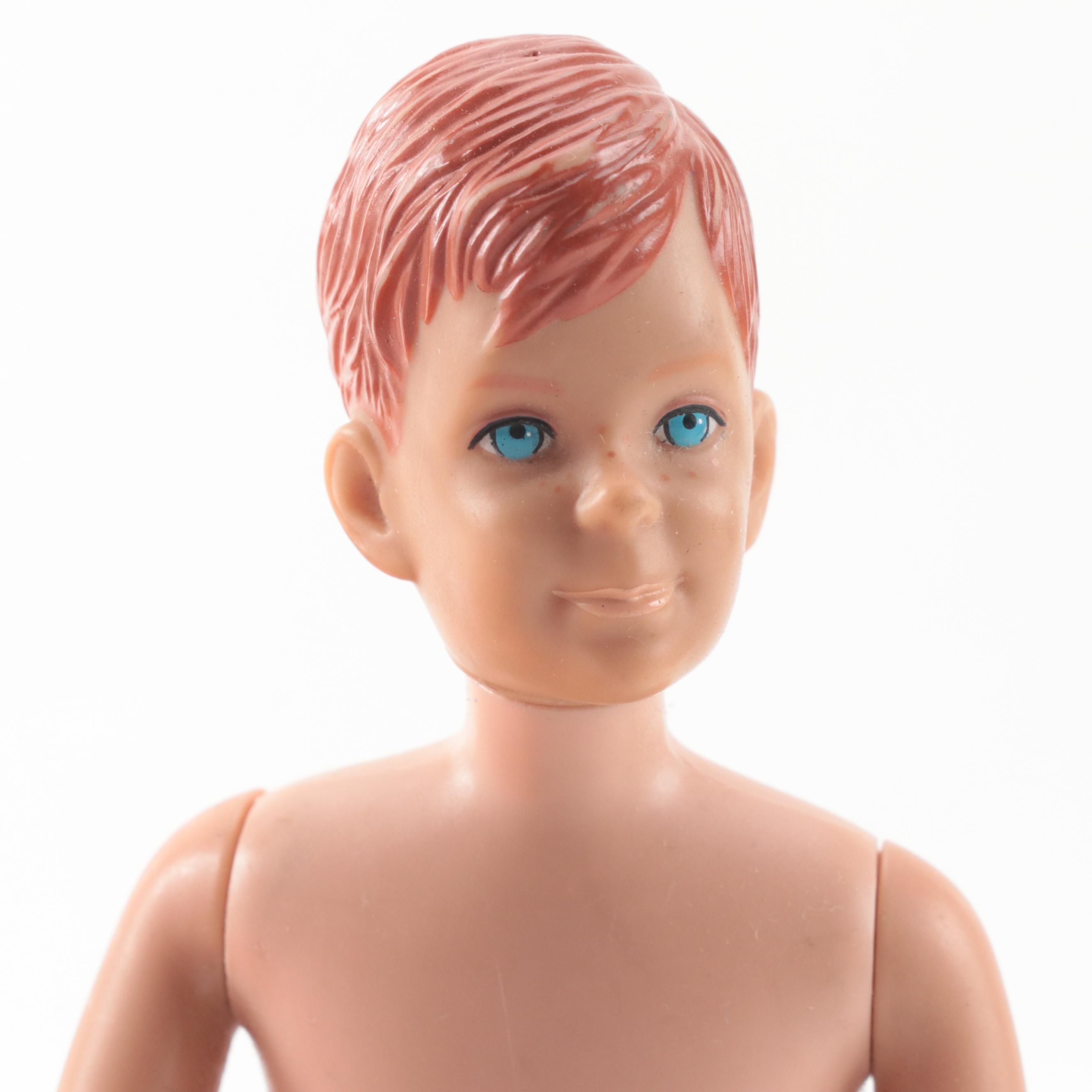 Mattel "Ricky" Doll with Barbie Portable Vinyl Doll House and Car | EBTH