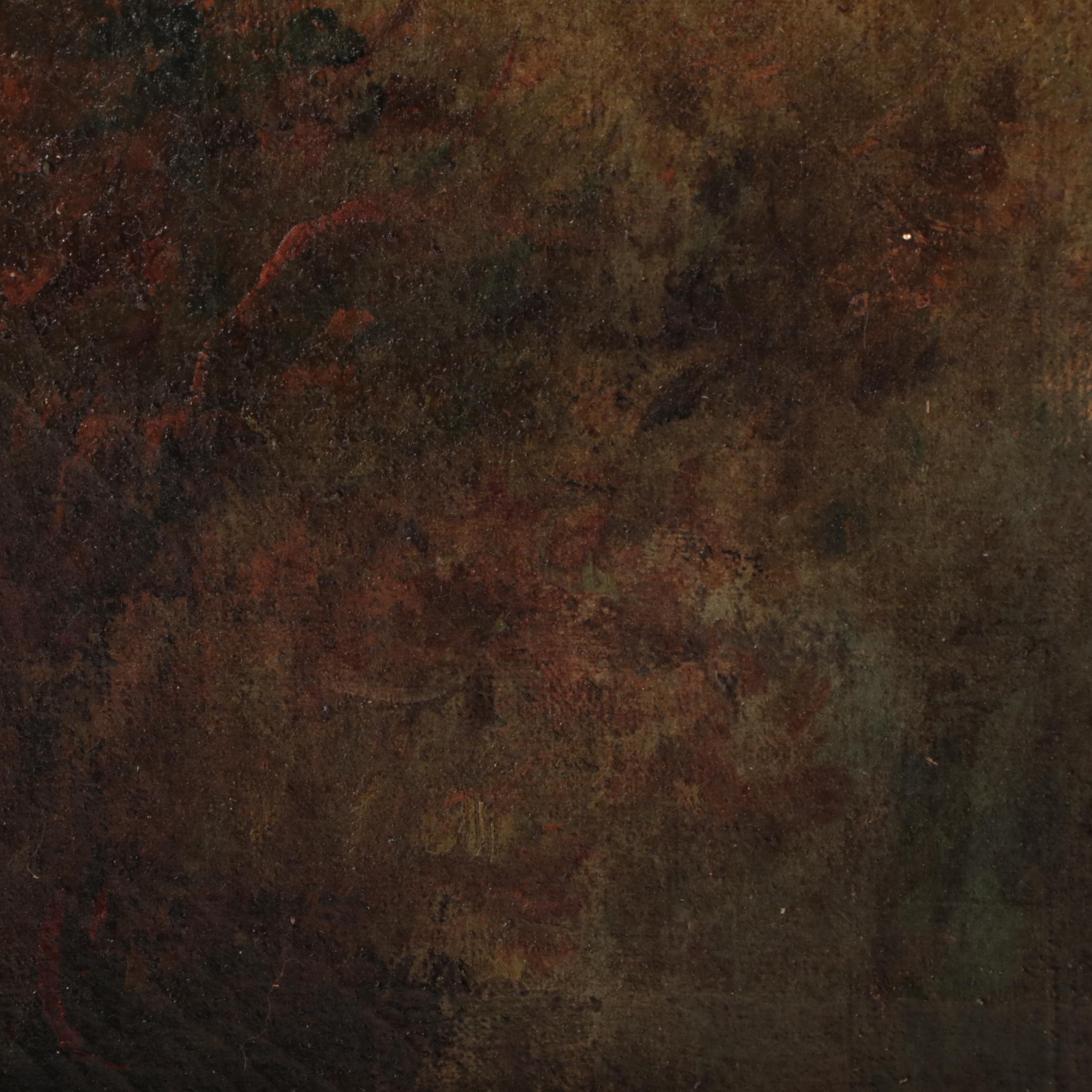 Jacob Bauer Oil Painting of Horse-Drawn Hay Wagon, Late 19th Century | EBTH