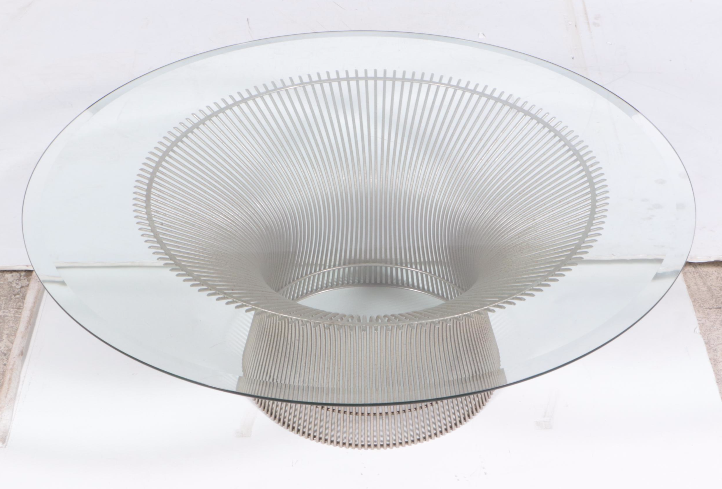 Warren Platner for Knoll Steel Wire and Glass Top Coffee Table | EBTH