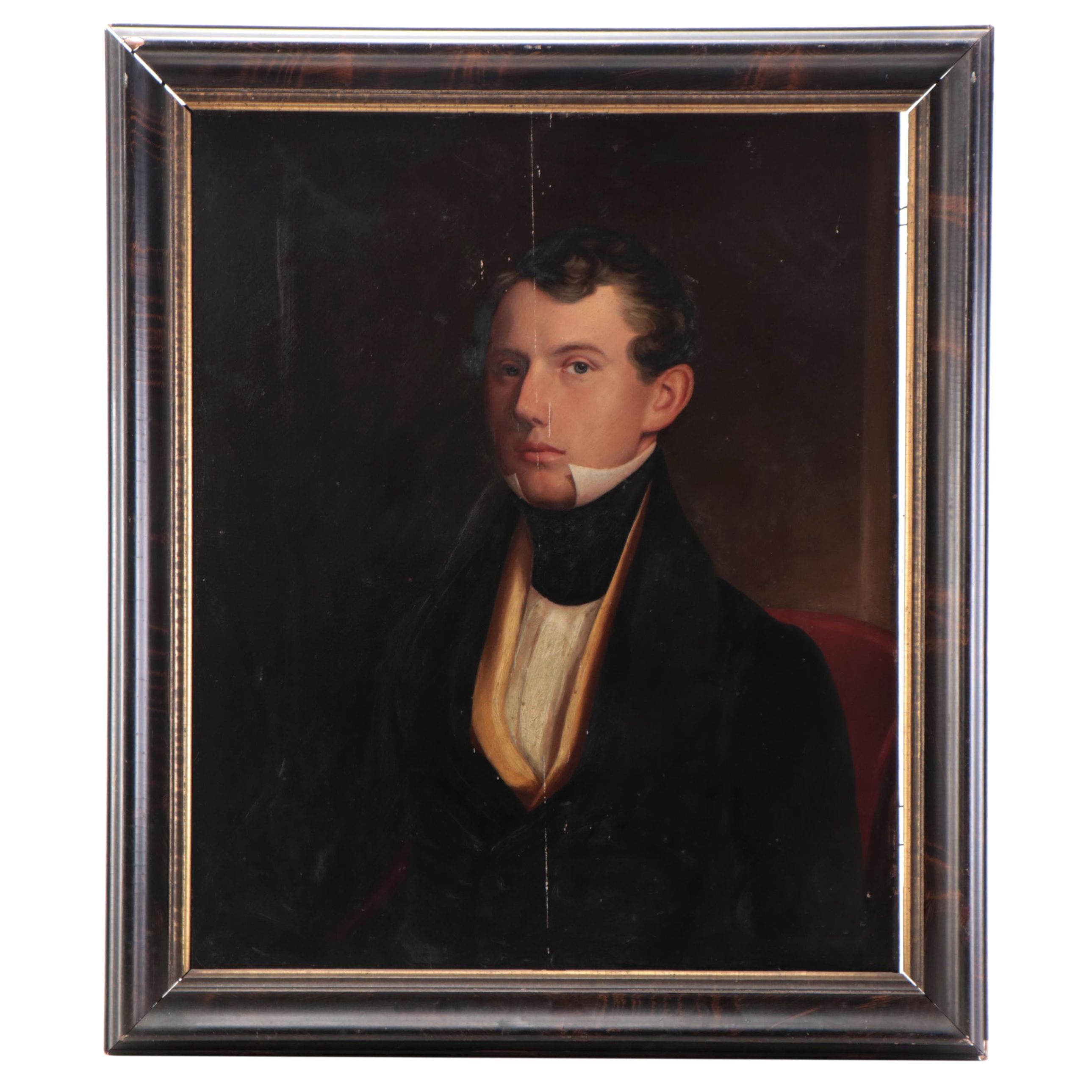 James H. Kimberly Portrait Oil Painting of Gentleman, 1835 | EBTH