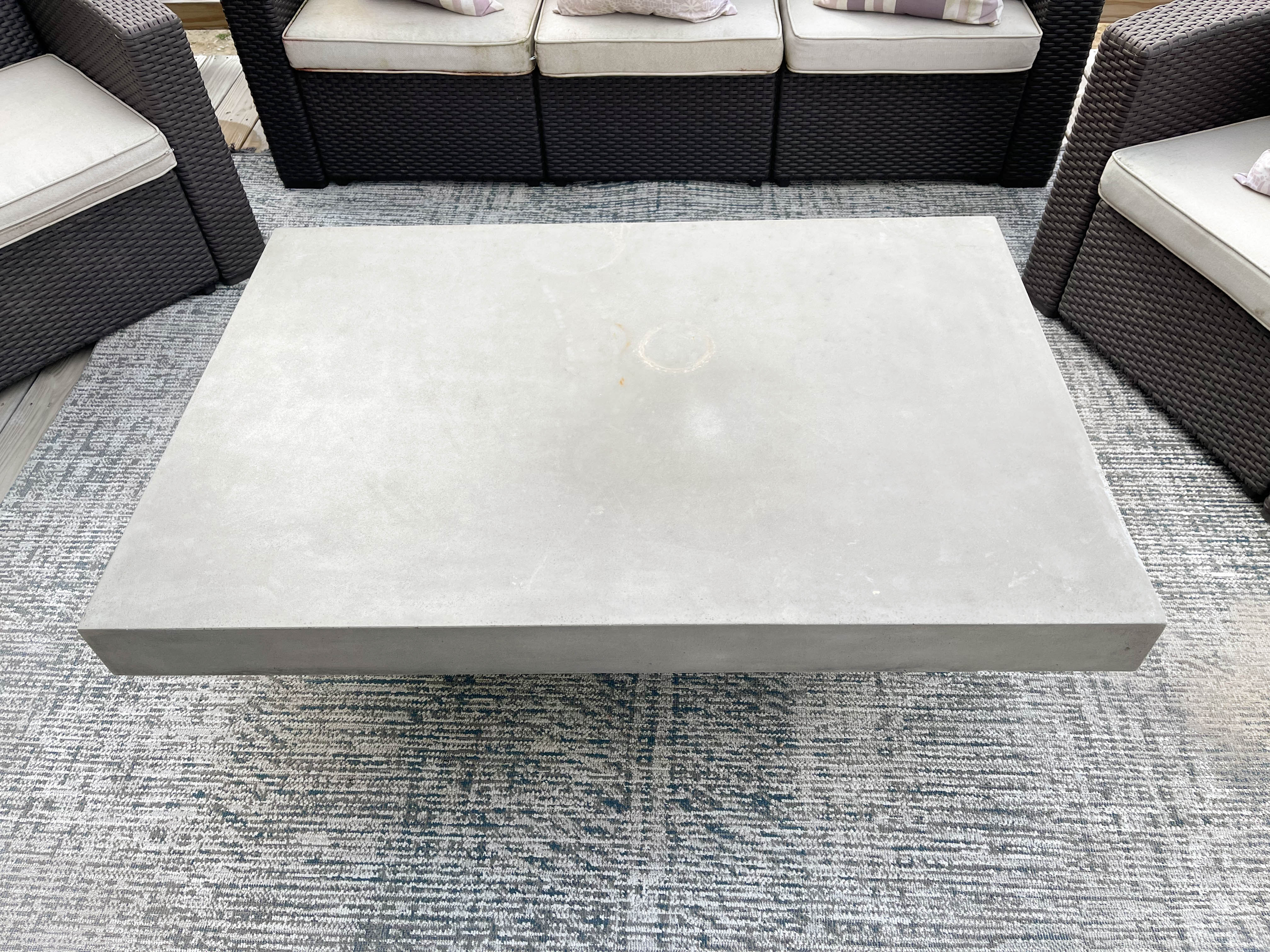 Contemporary Floating Slab Concrete Patio Table | EBTH
