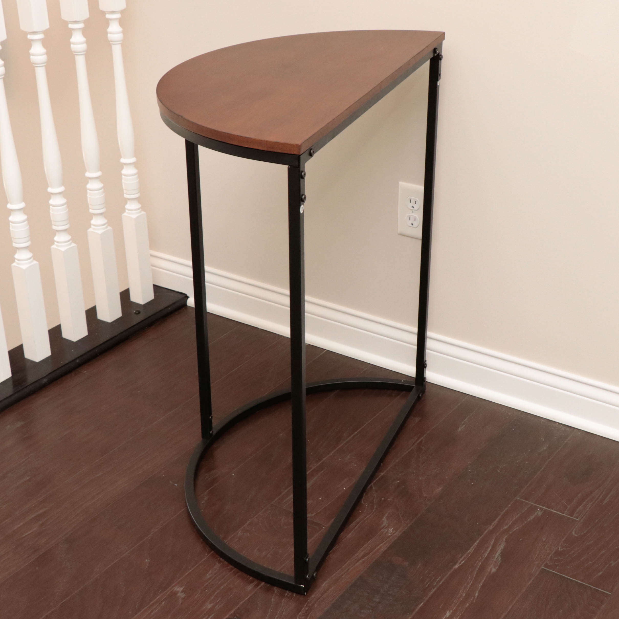 Contemporary Metal Frame Demi-Lune Table | EBTH