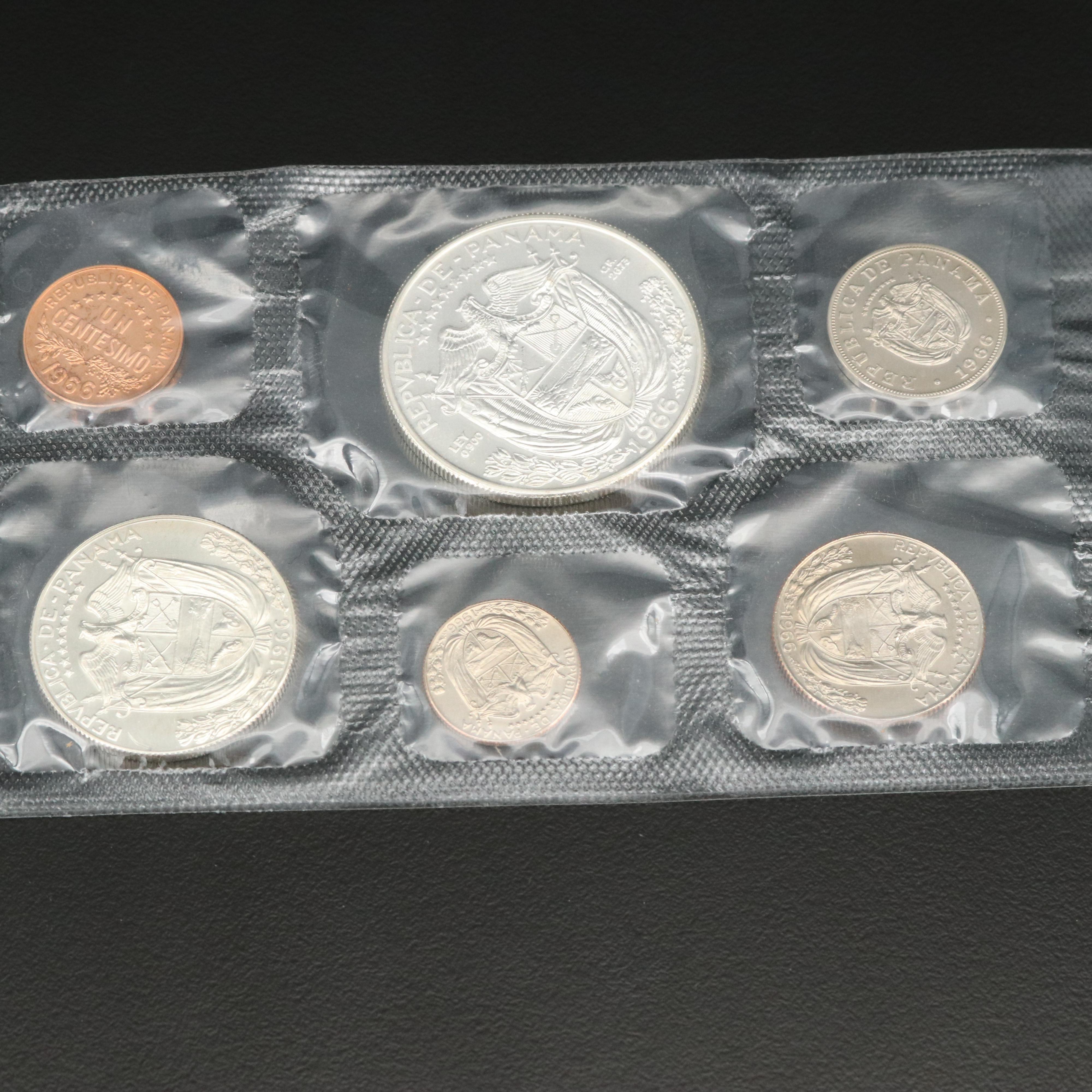 Group of Five, Six Piece Silver Panama Proof Sets | EBTH