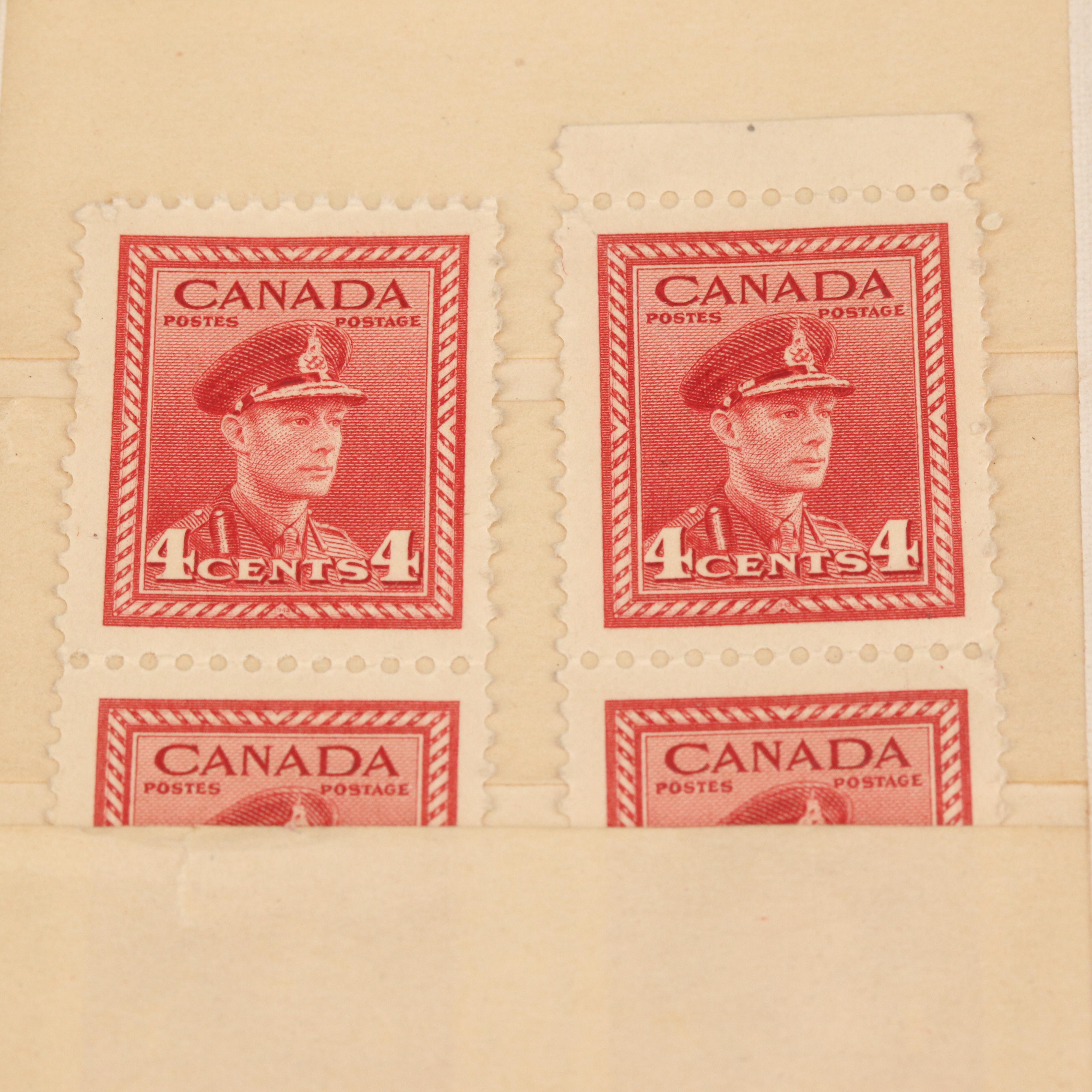 Small Stockbook of Vintage Canadian Postage Stamps | EBTH
