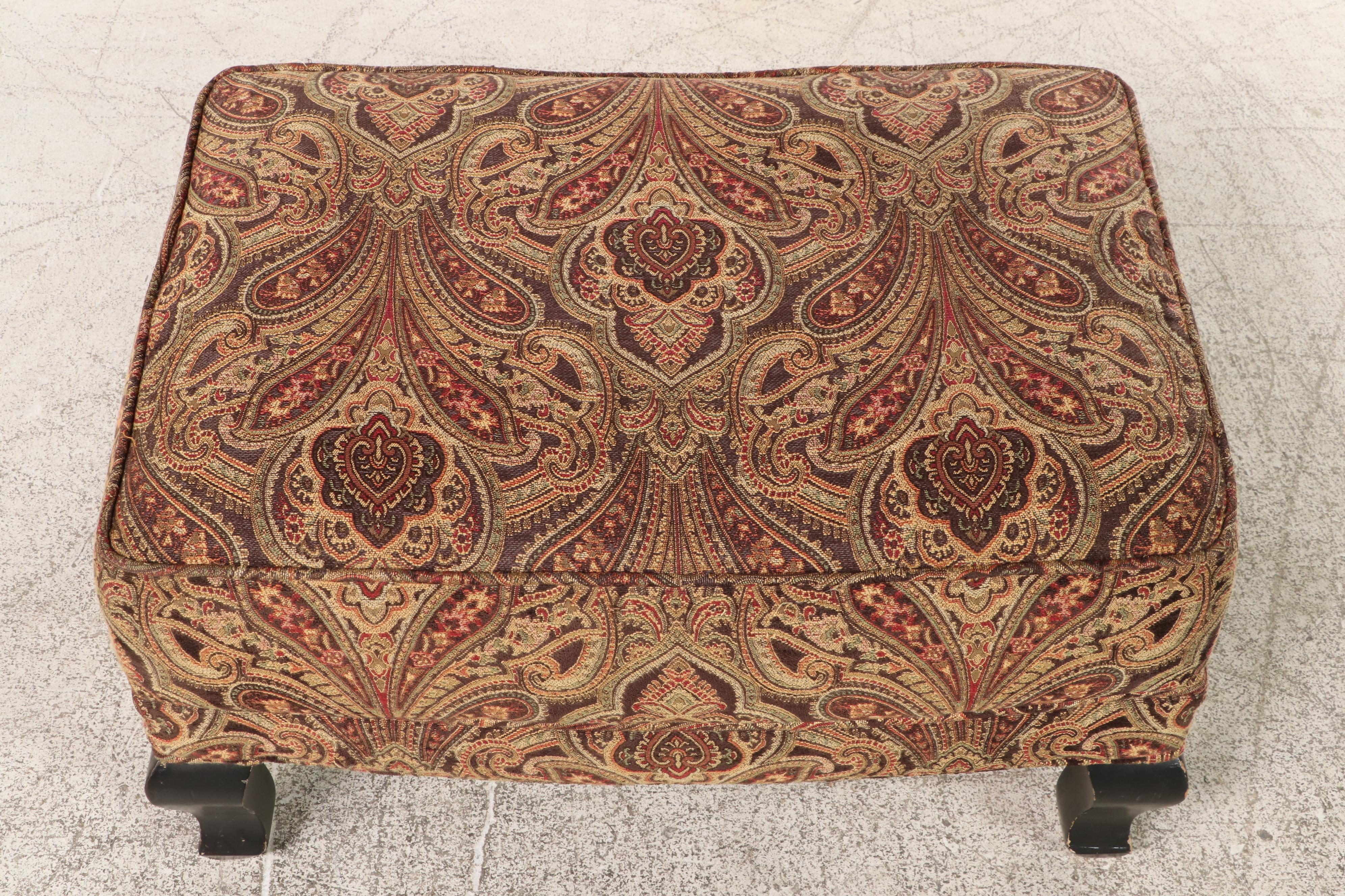 Arhaus Cambridge Collection Paisley Upholstered Wingback Chair and ...