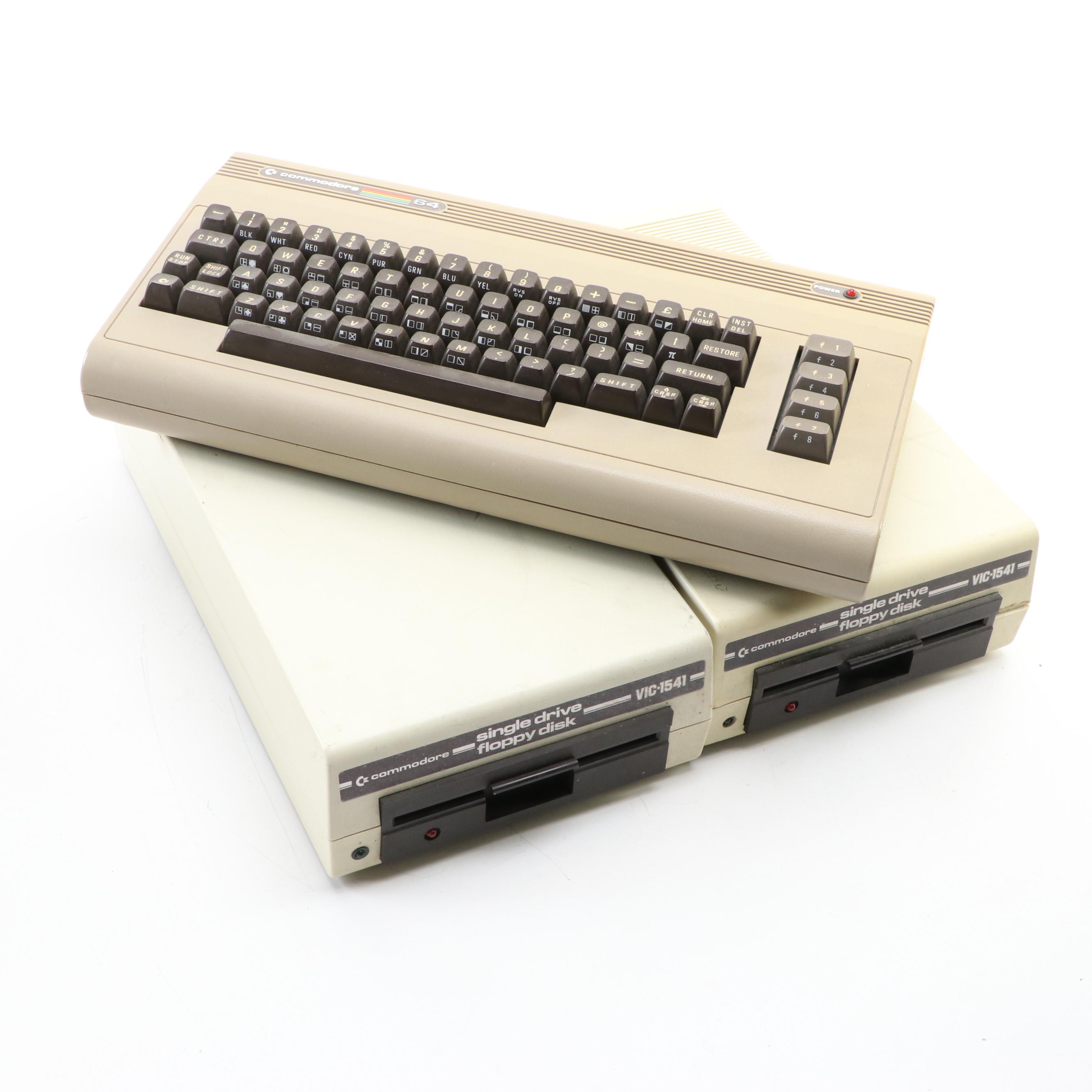 Commodore Floppy Disk Single Drives, Keyboard With Manuals and ...