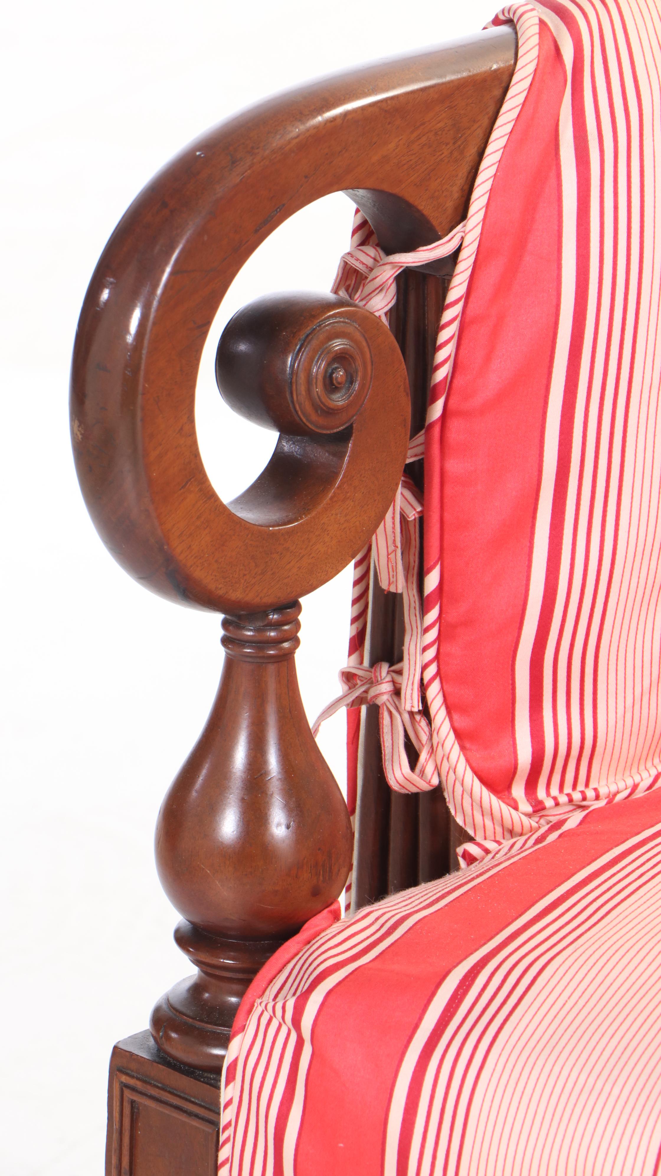 Federal Style Mahogany and Slip-Covered Sofa, Mid to Late 20th Century ...