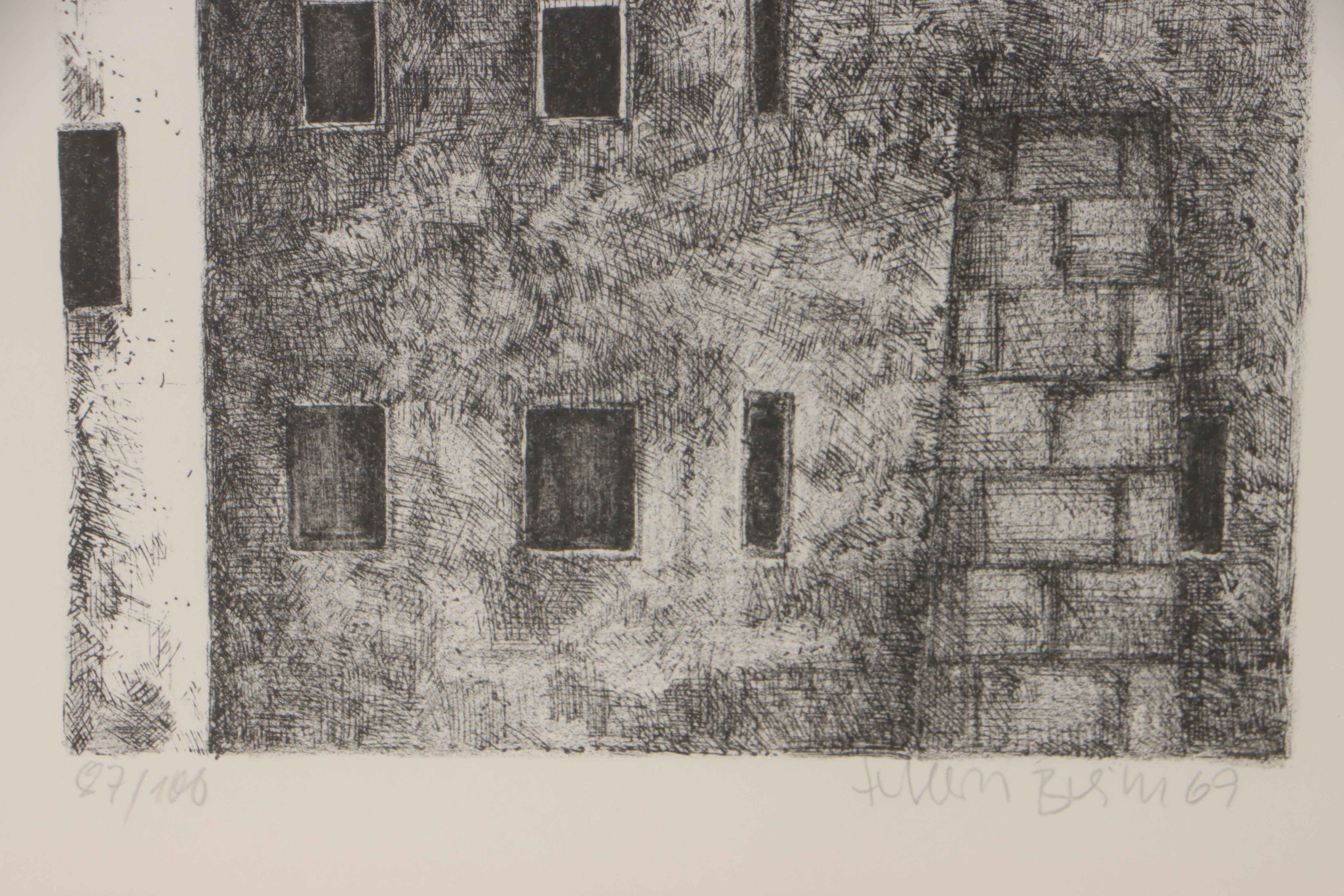 Herbert Breiter Townscape Lithograph, 1969 | EBTH