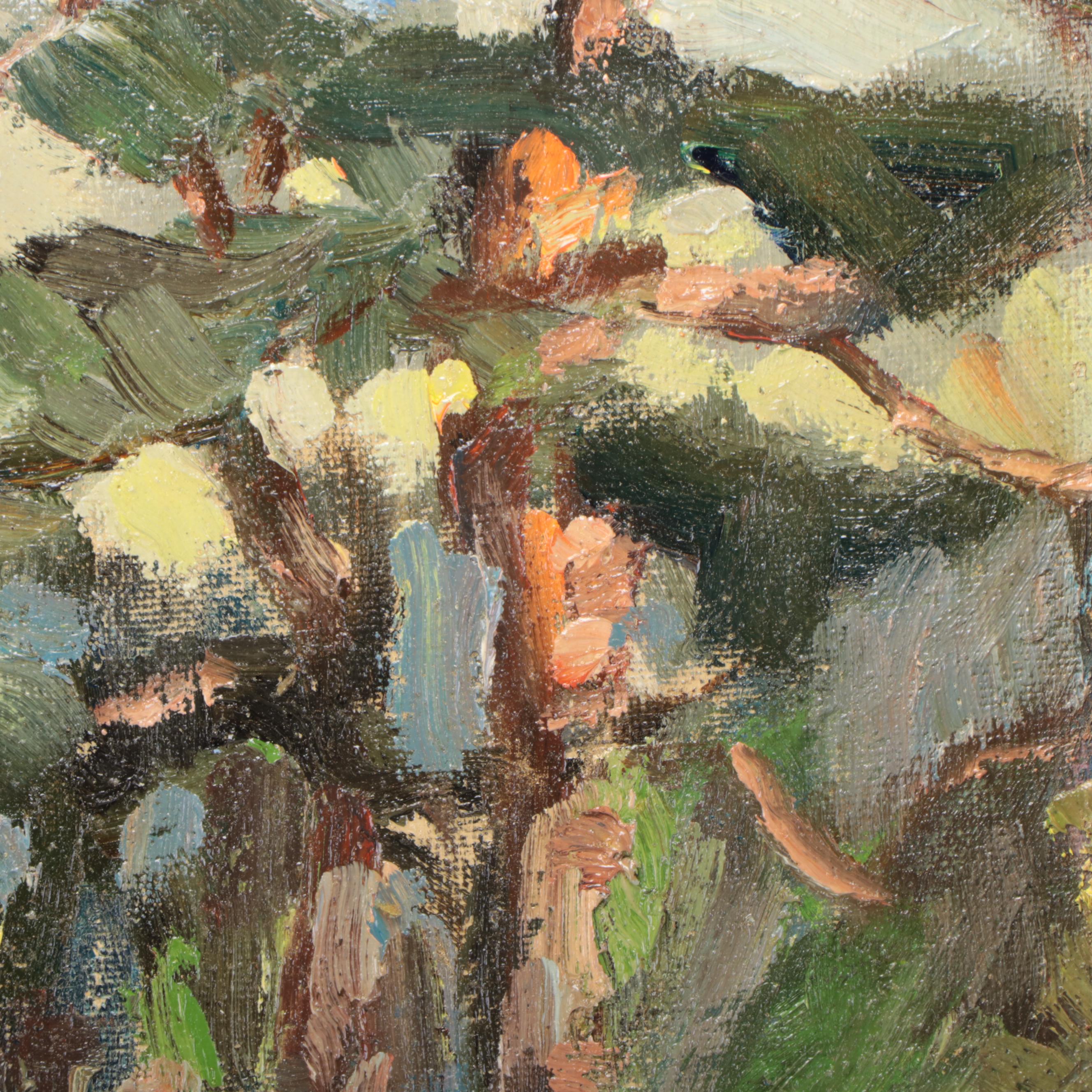 Carl Berndtsson Oil Painting of Lakeside Landscape, Mid-20th century | EBTH