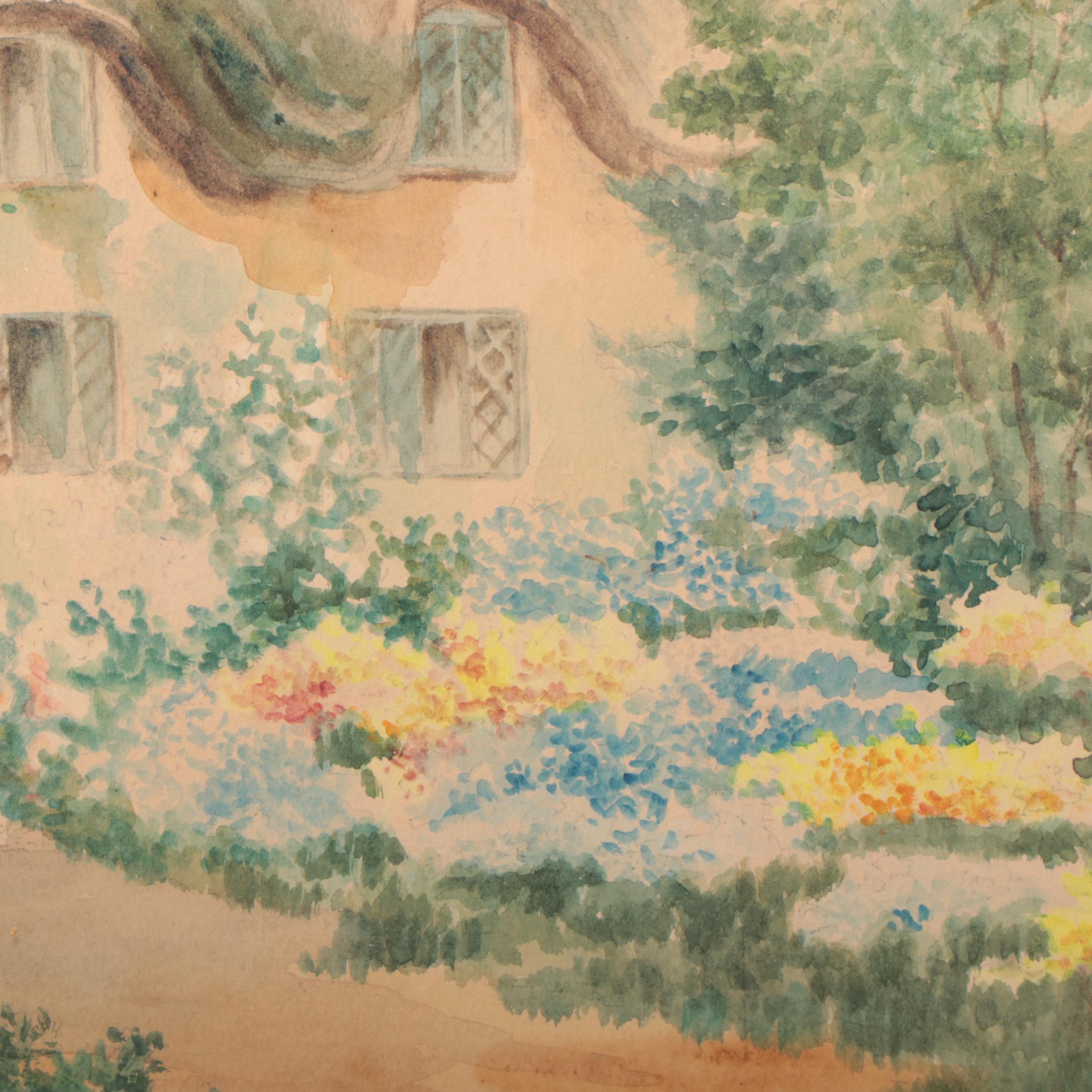 Judson Tunison Watercolor Painting of Country Cottage | EBTH