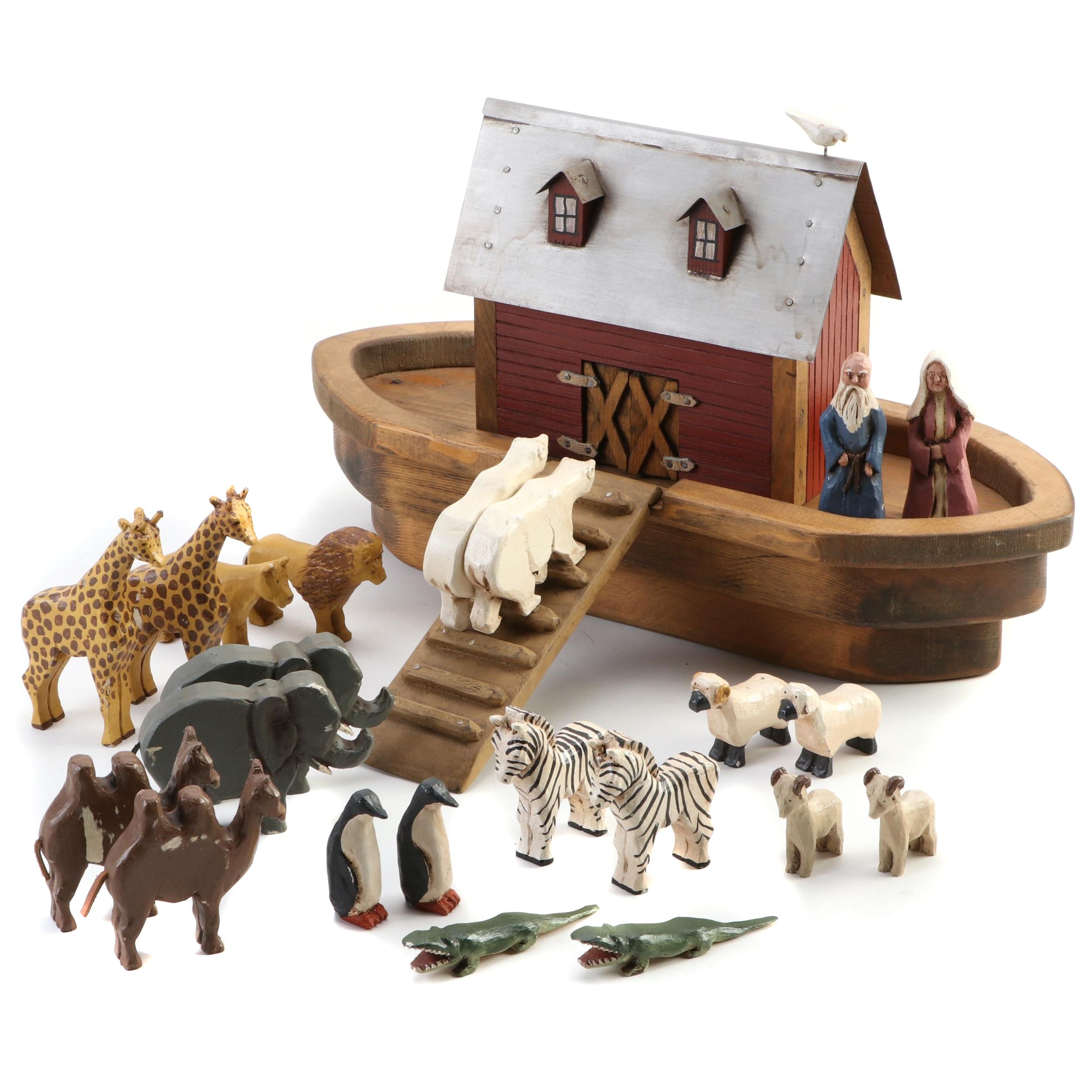 Timeless Treasures Hand Painted Noah's Ark, 1992 | EBTH