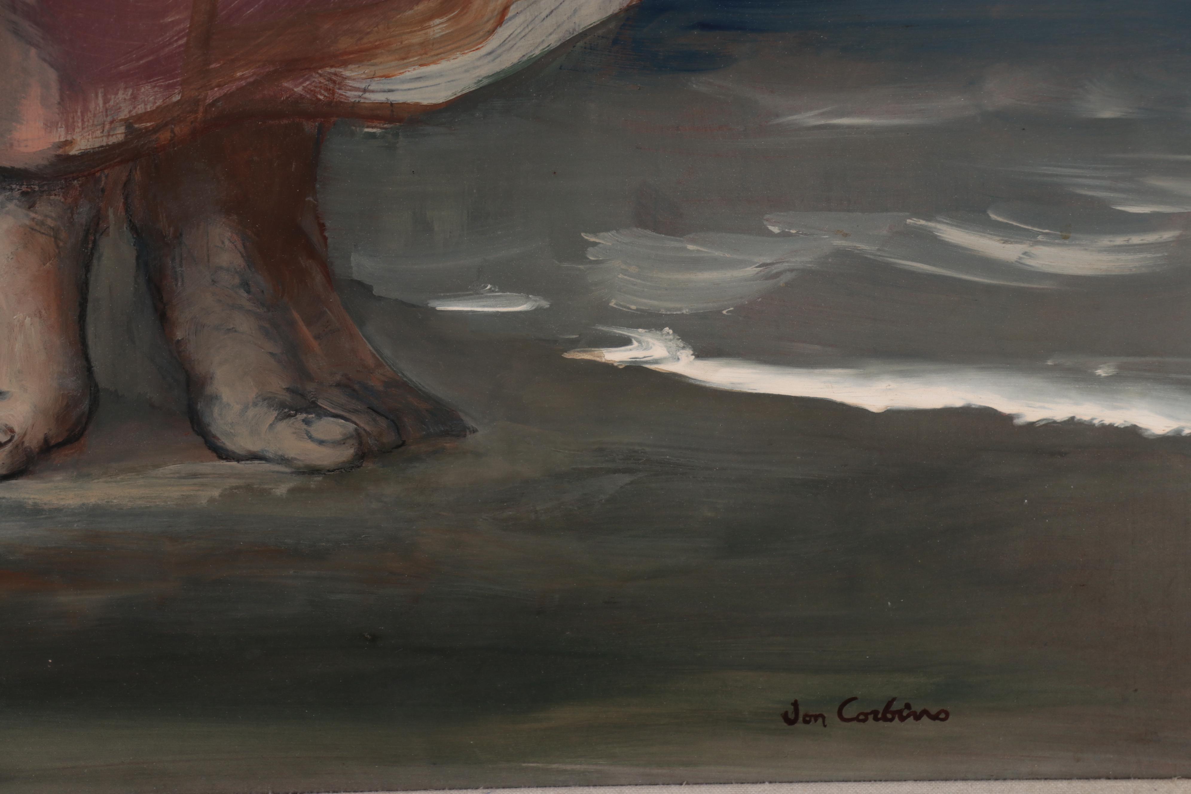 Jon Corbino Large-Scale Oil Painting "Coming up From the Beach" | EBTH