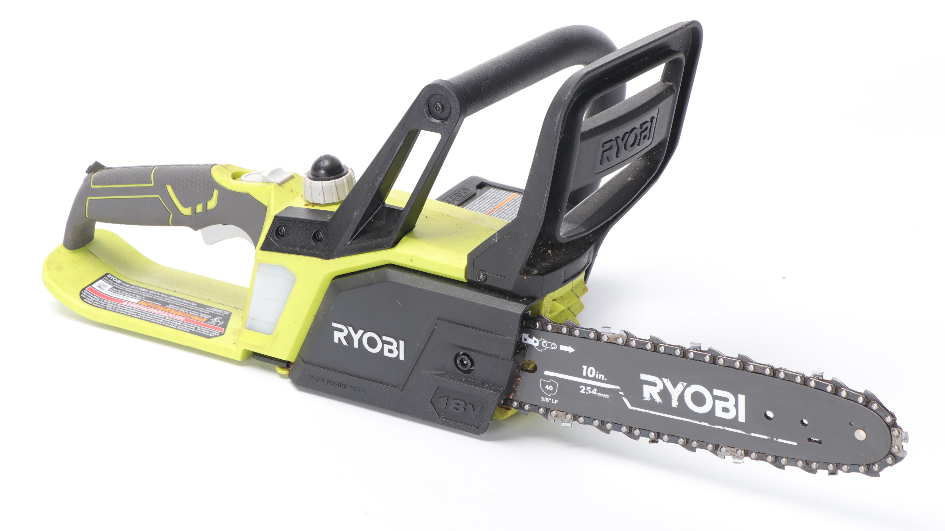 Ryobi Chain Saw, Hedge Trimmer, and String Trimmer with Battery Charger ...