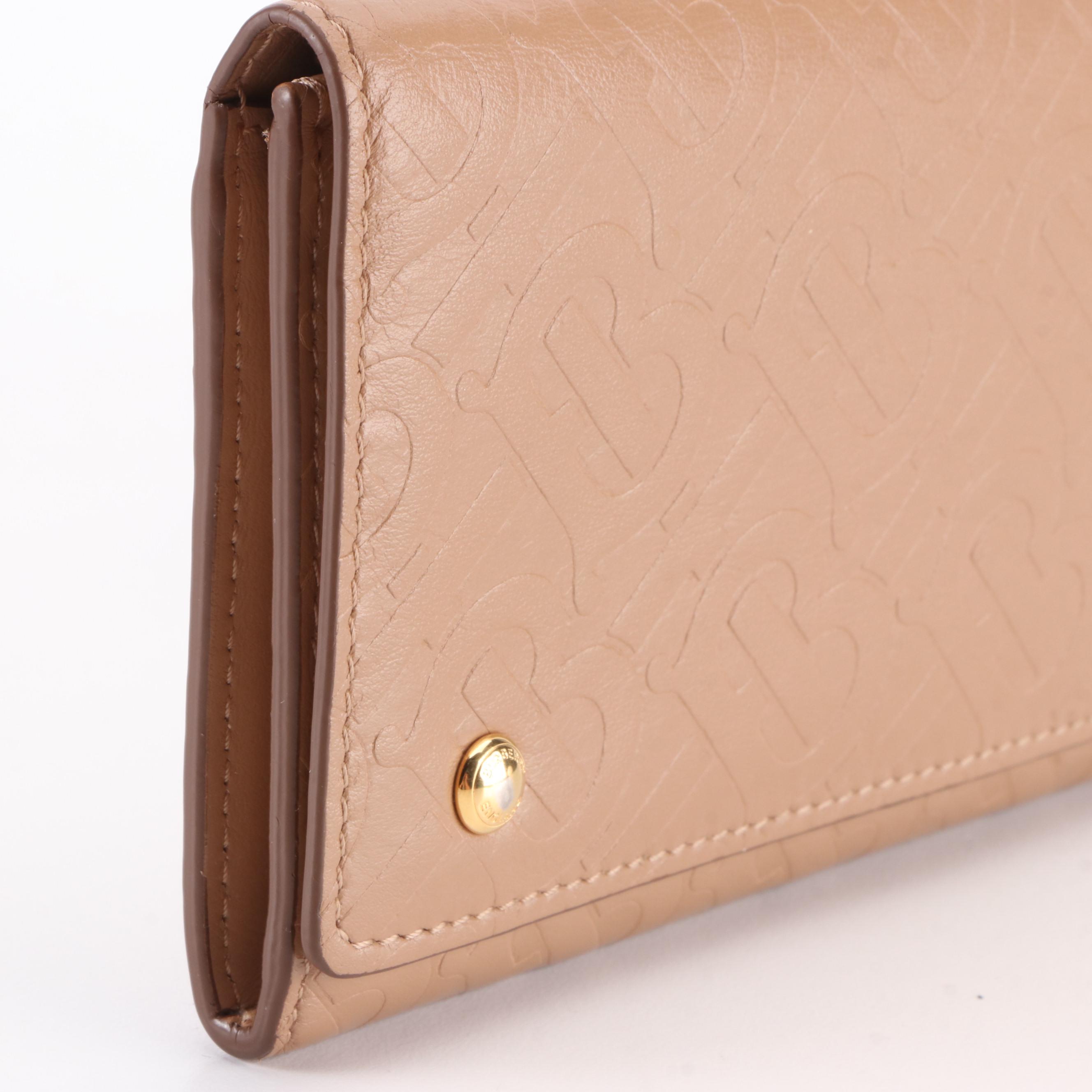 Burberry Long Wallet in TB Monogram Embossed Leather | EBTH