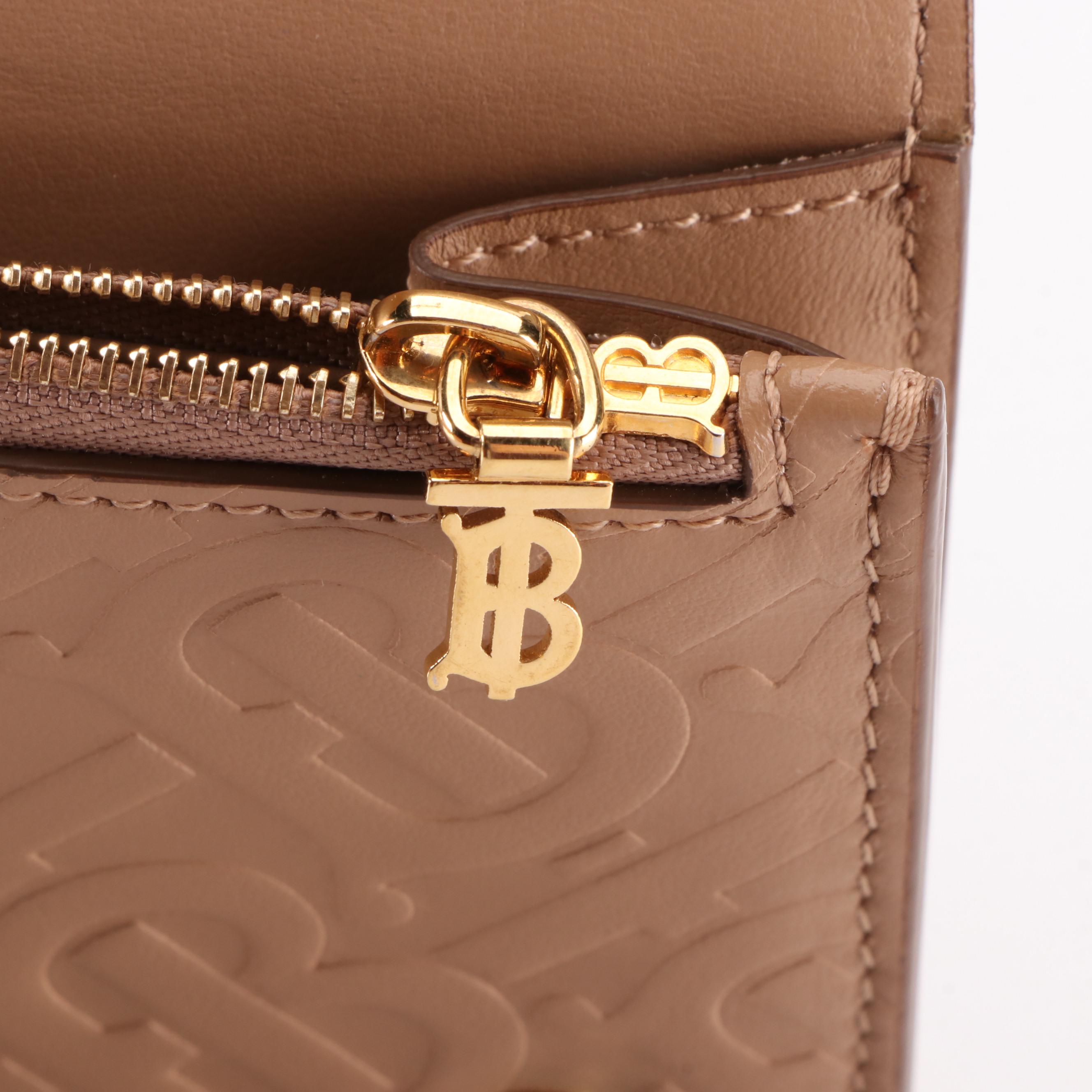 Burberry Long Wallet in TB Monogram Embossed Leather | EBTH