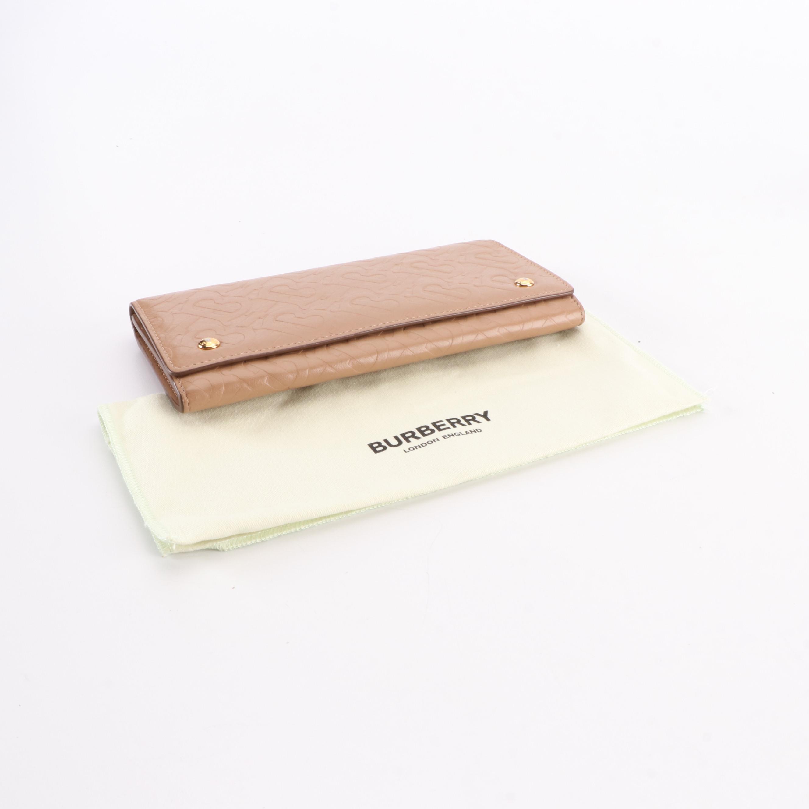 Burberry Long Wallet in TB Monogram Embossed Leather | EBTH