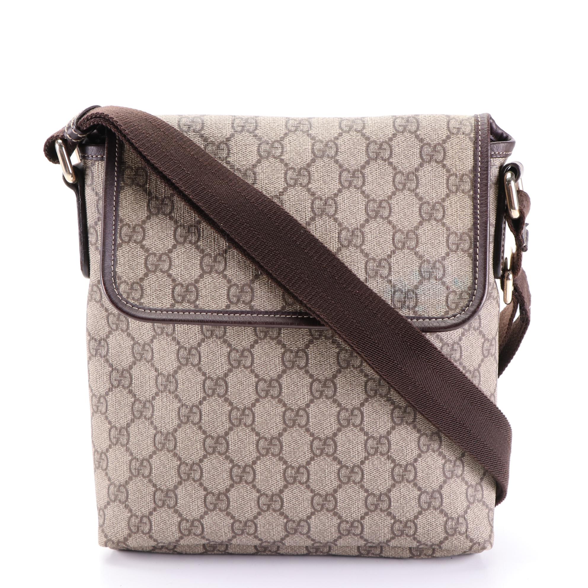 Gucci Crossbody Bag in GG Supreme Vinyl and Leather | EBTH