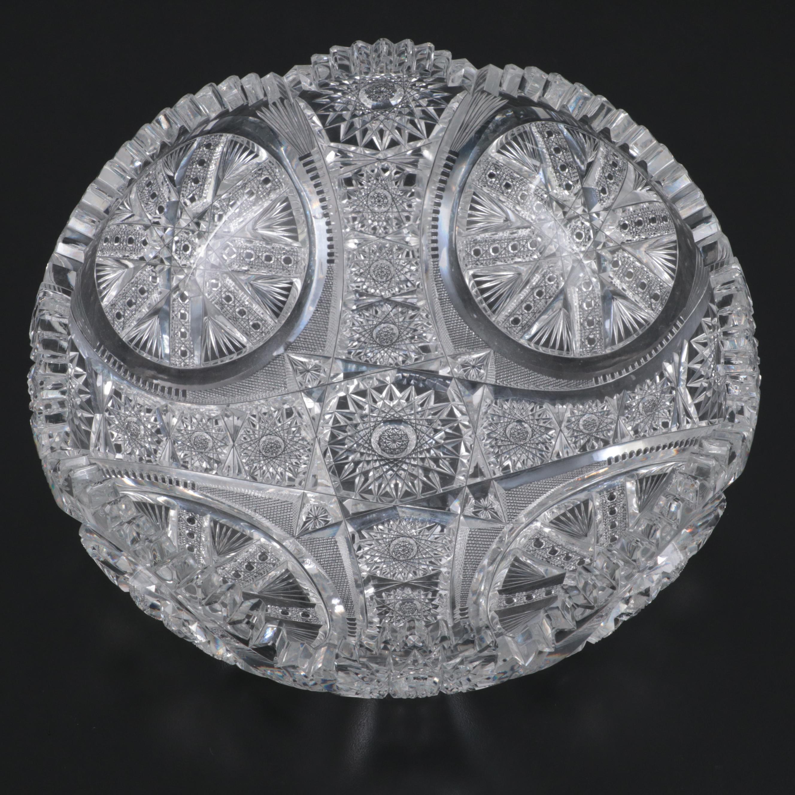 H. C. Fry Glass Co. "Chicago" American Brilliant Cut Glass Bowl, Early ...