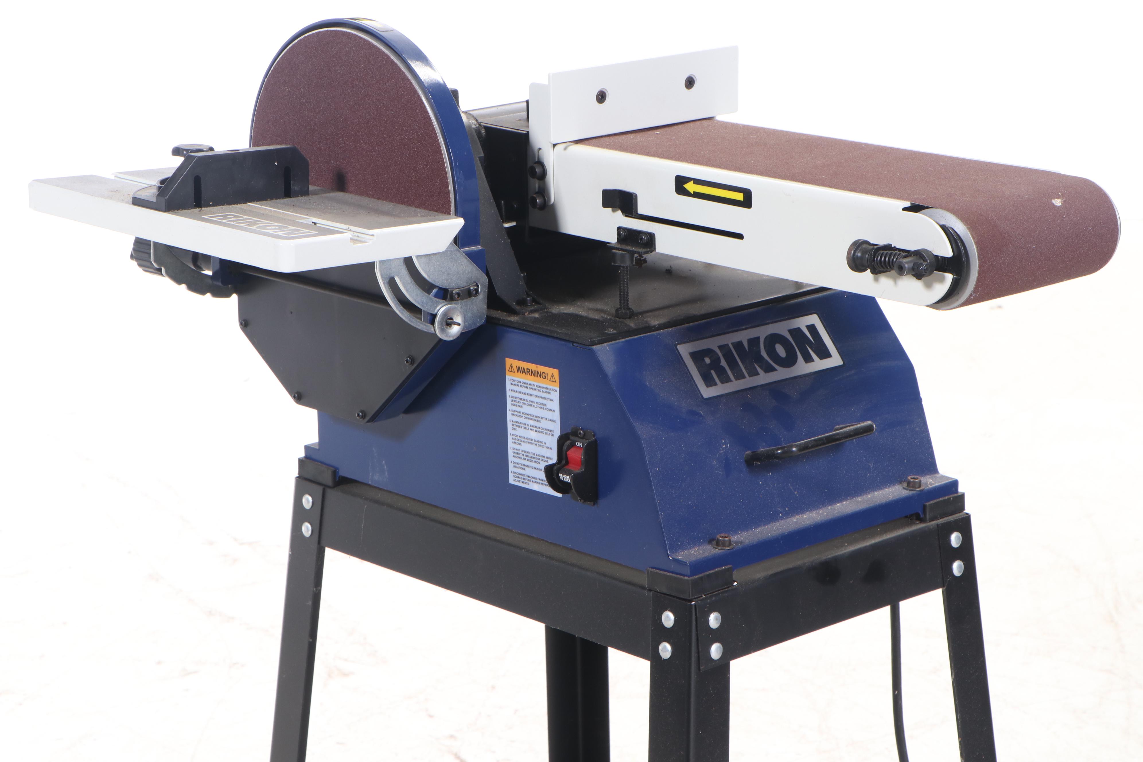 Rikon Belt and Disc Sander on Portable Bench | EBTH