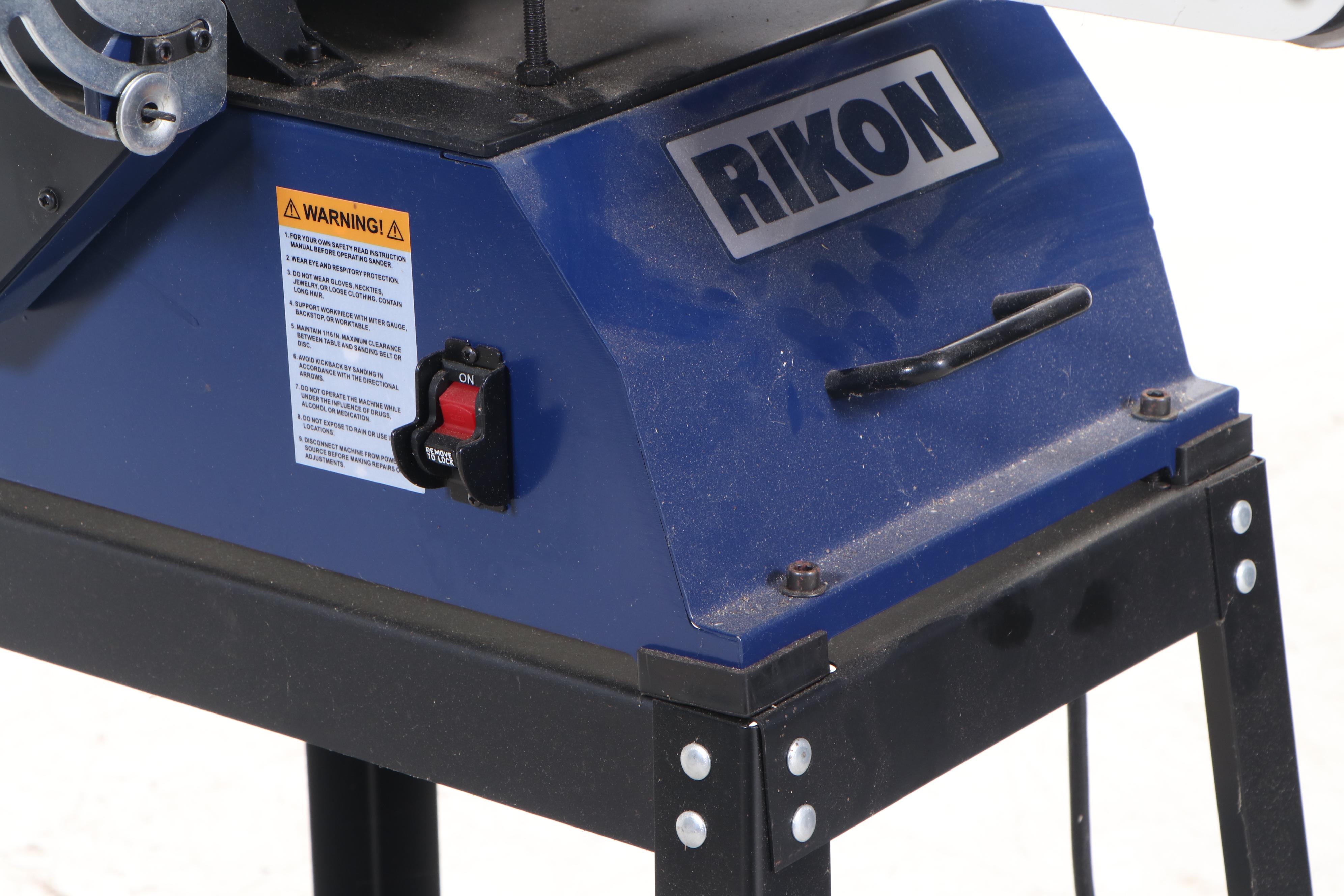 Rikon Belt and Disc Sander on Portable Bench | EBTH
