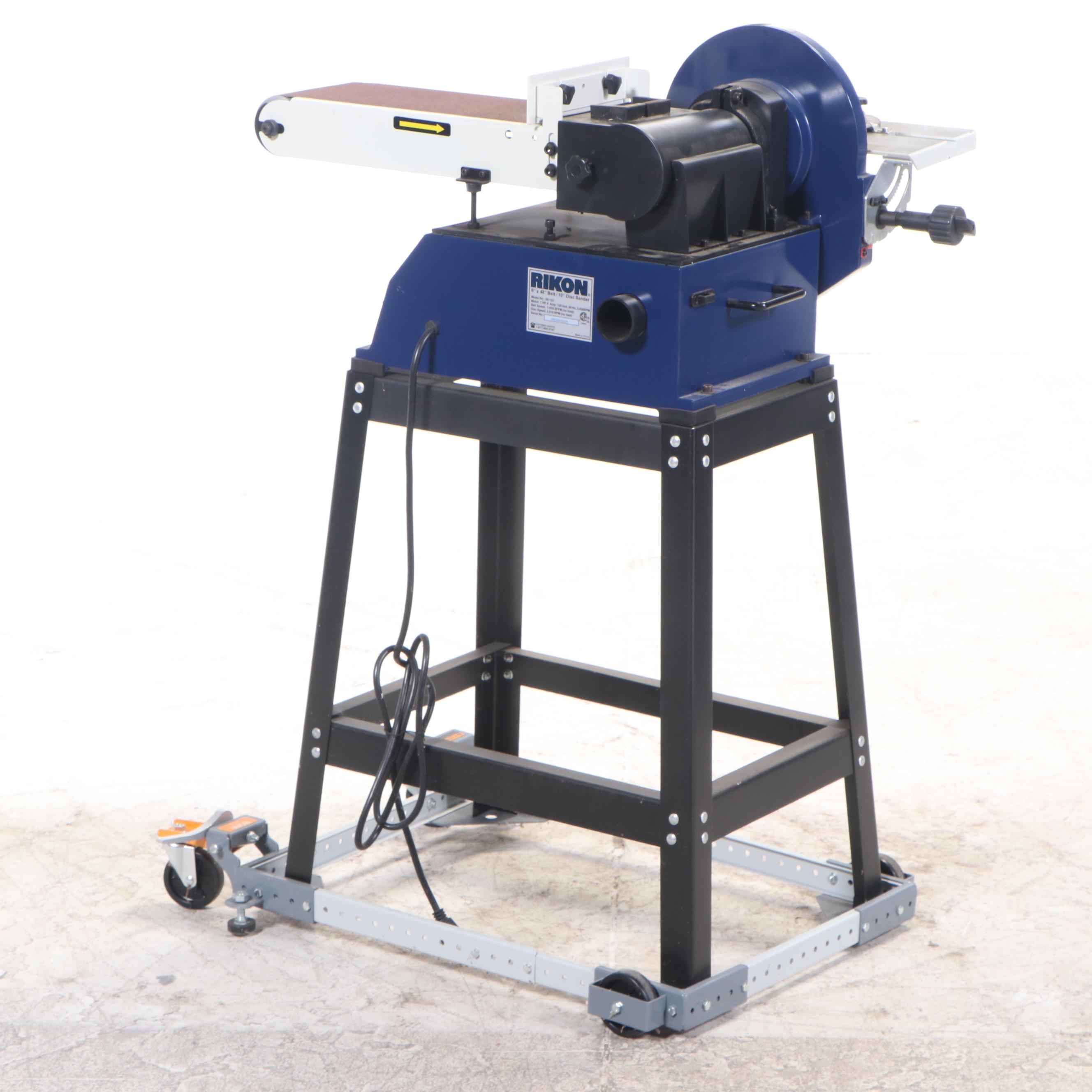 Rikon Belt and Disc Sander on Portable Bench | EBTH