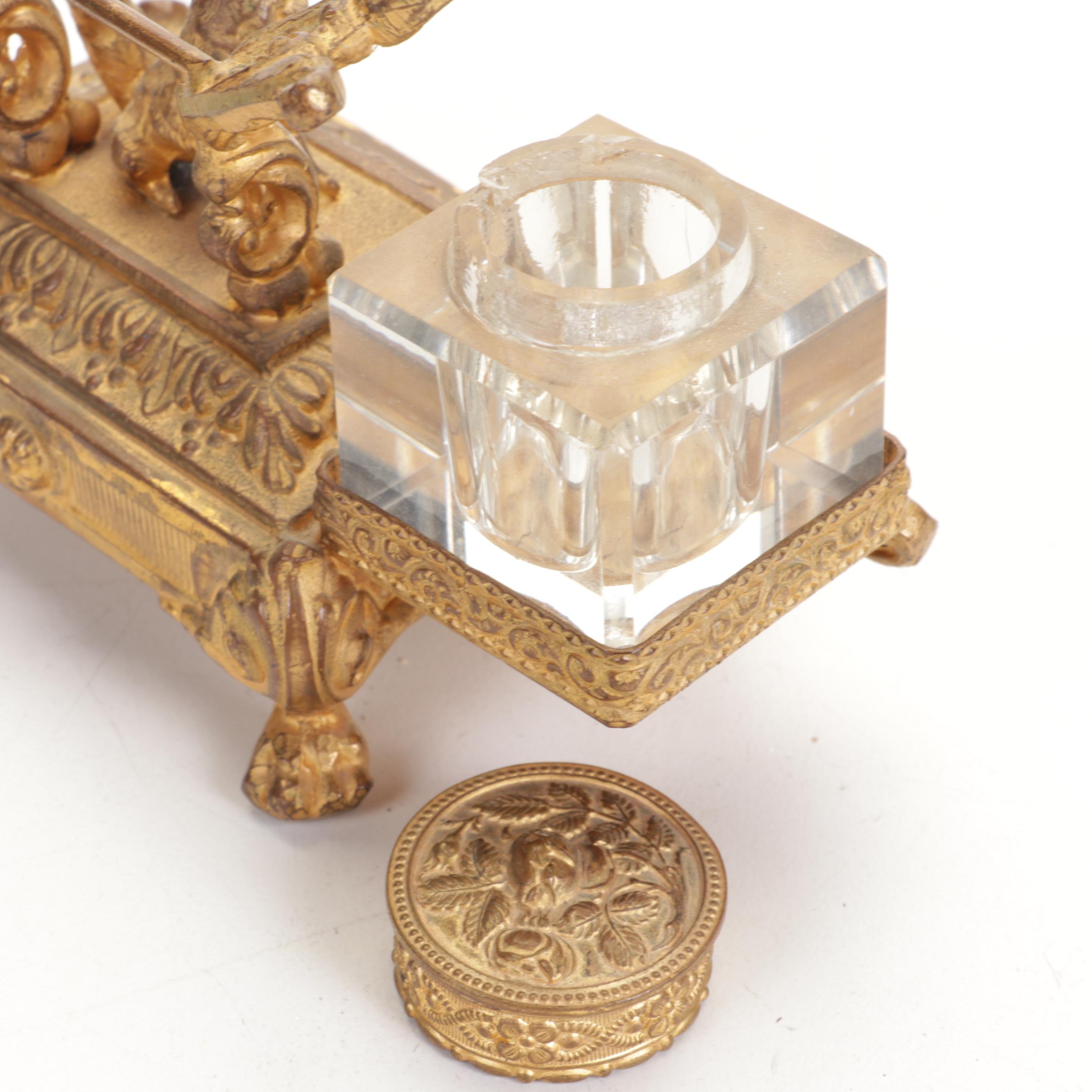 Aesthetic and Victorian Inkwells with Souvenir Fountain Pens | EBTH