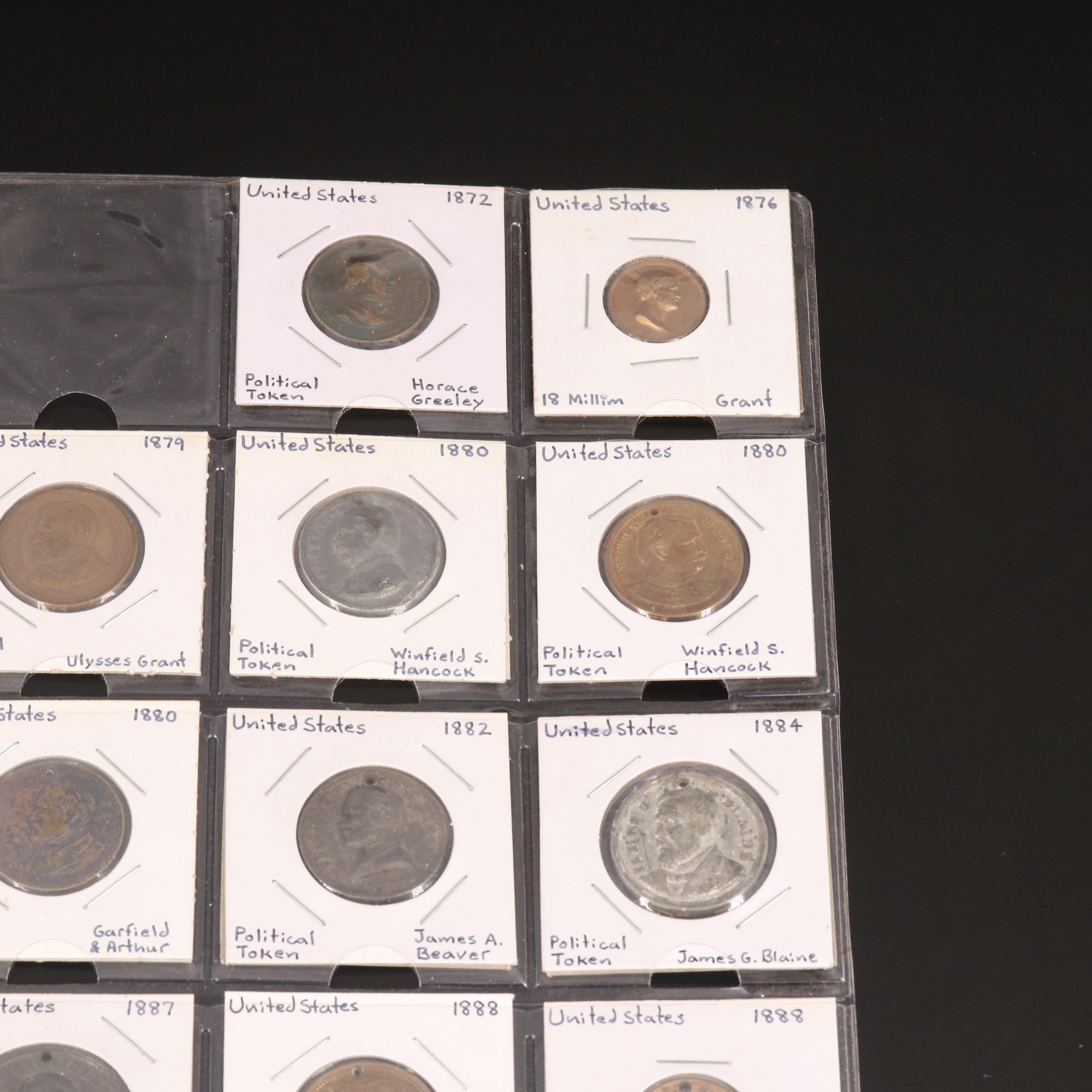 Group of Nineteen United States Modern Political Tokens | EBTH
