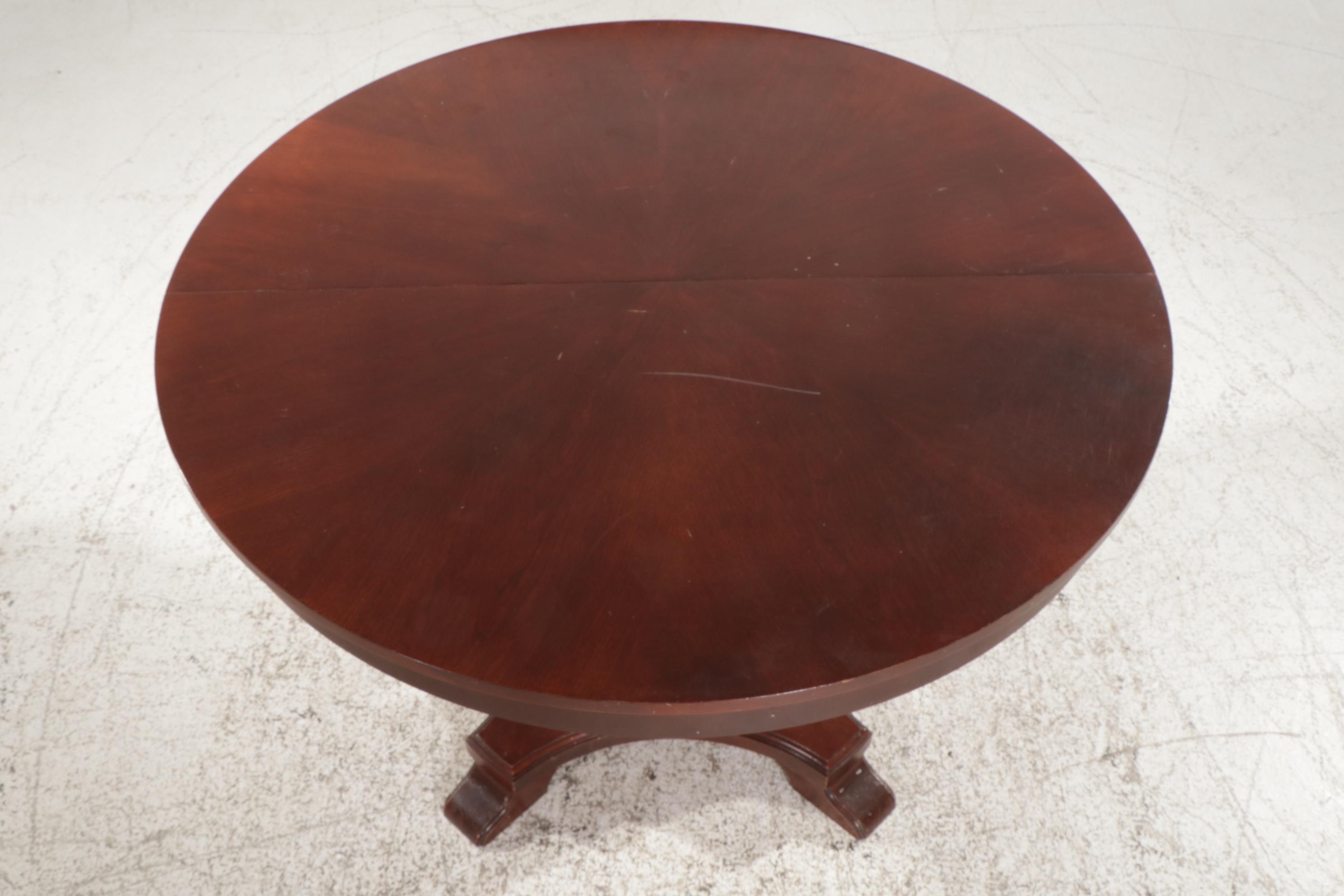 Ethan Allen "Medallion Collection" Cherrywood Pedestal Extension Dining ...