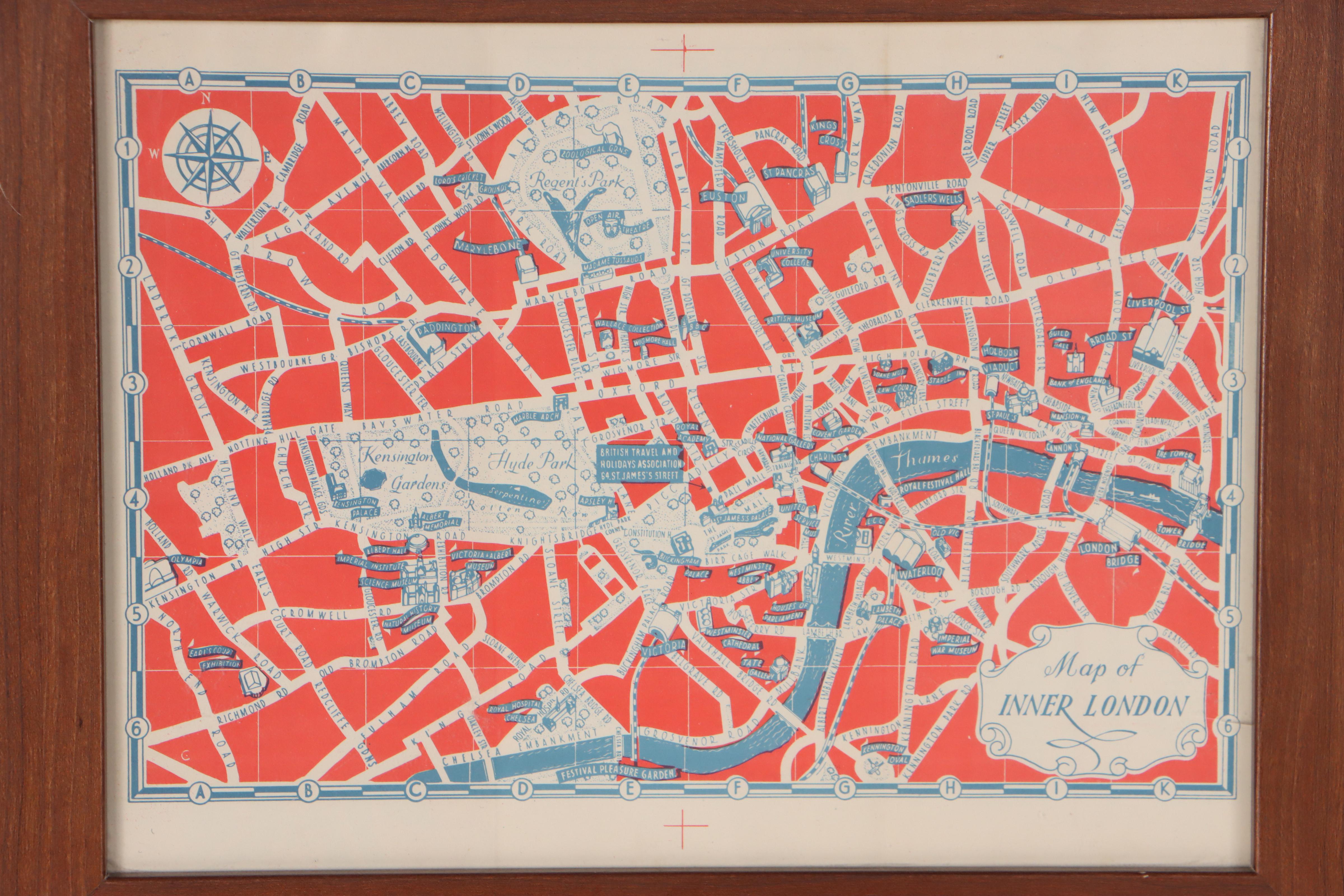 Lithograph Map of Inner London, 20th Century | EBTH