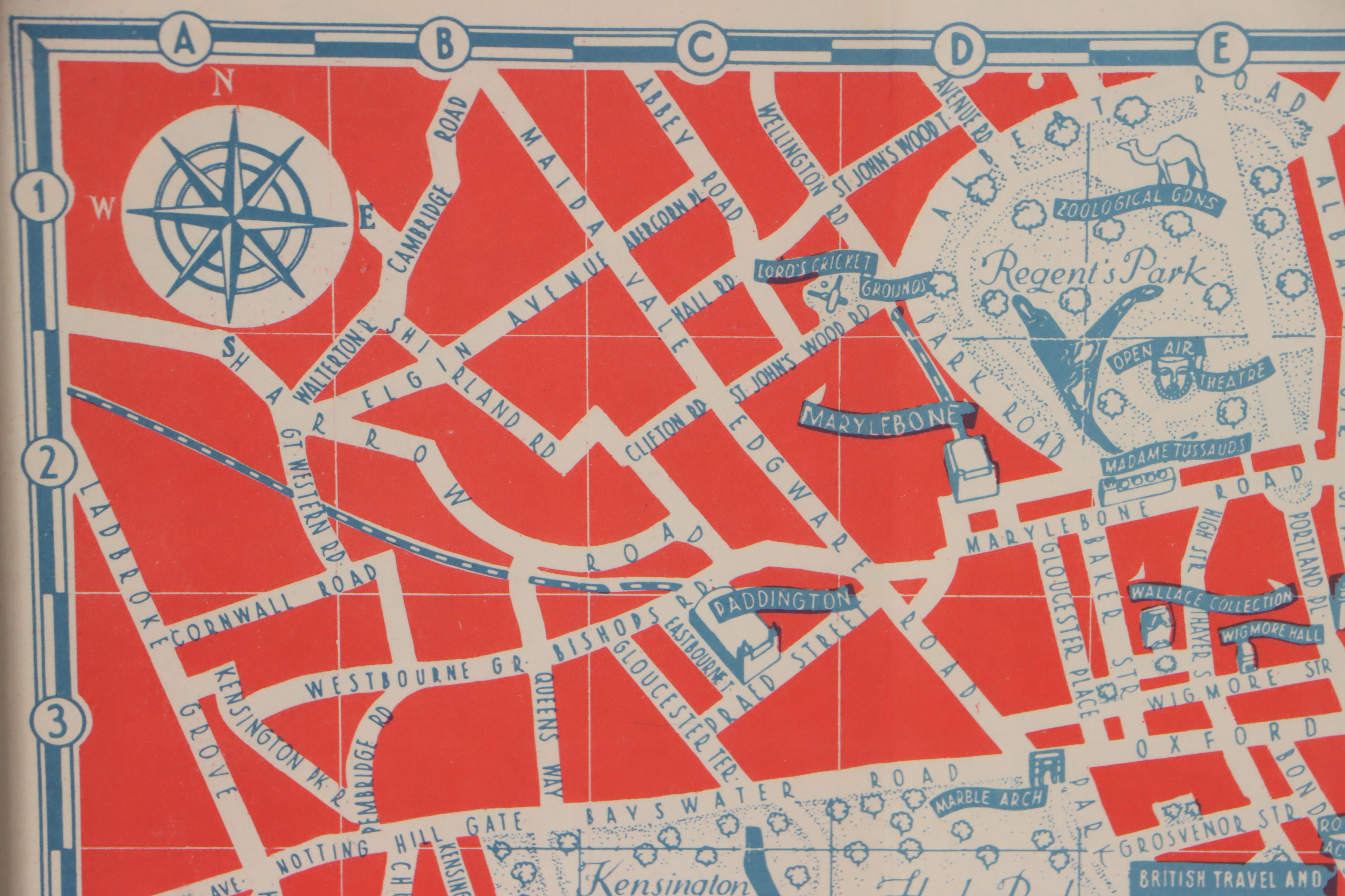 Lithograph Map of Inner London, 20th Century | EBTH