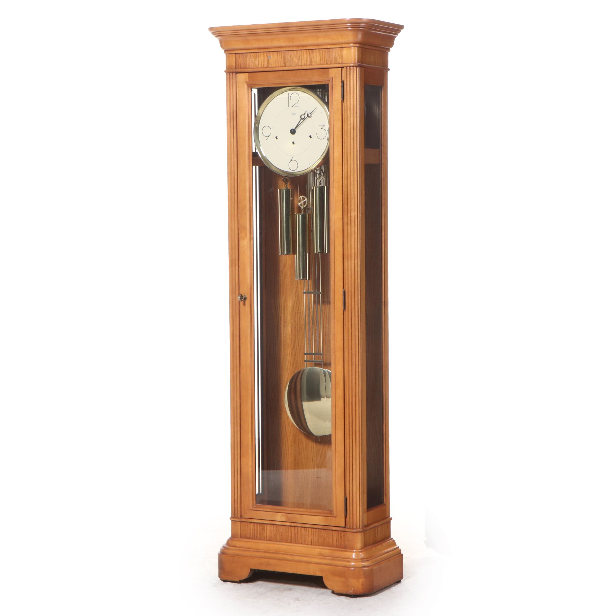Sligh Contemporary Style Oak Grandfather Clock, Late 20th Century | EBTH
