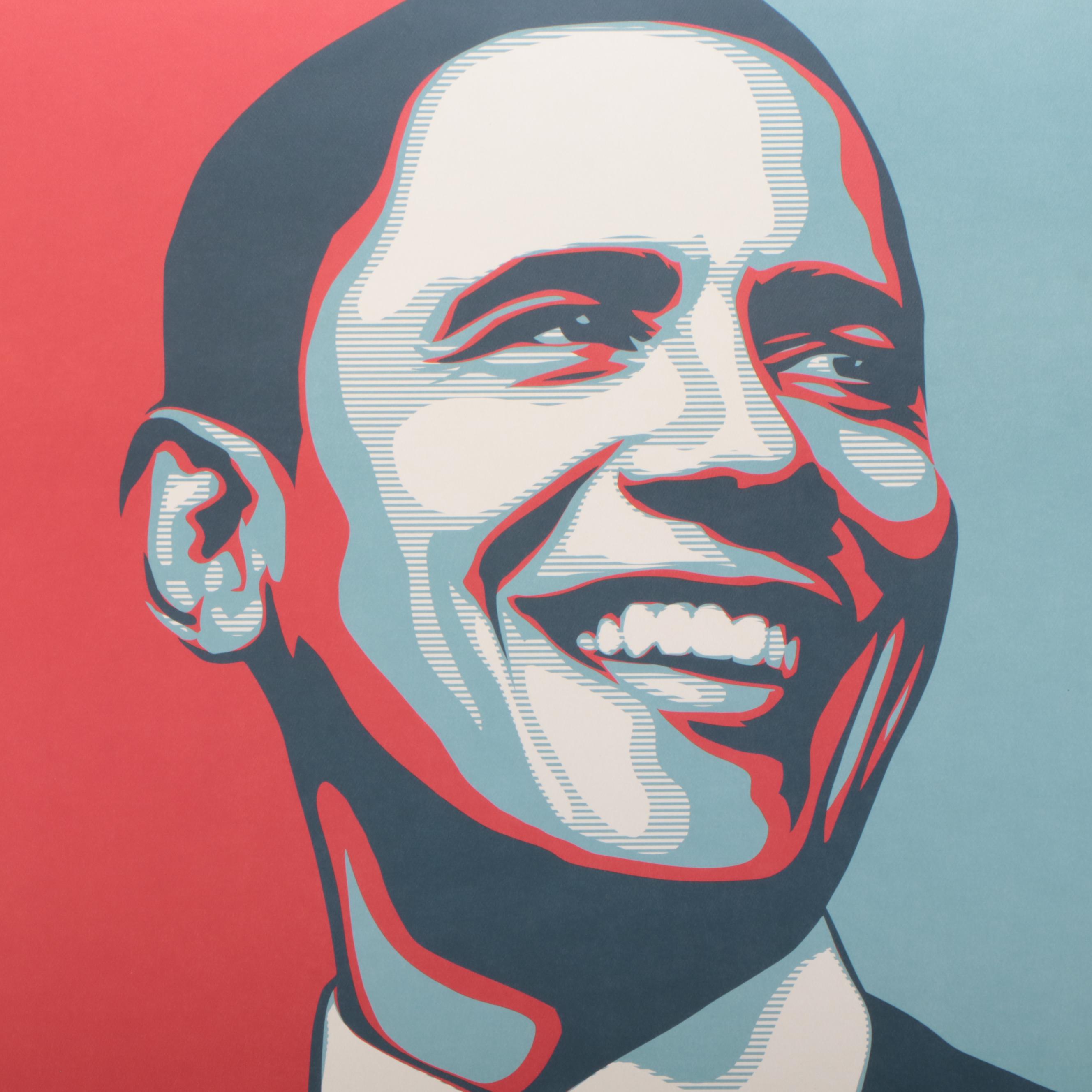 Shepard Fairey Offset Lithograph Obama Campaign Poster "Vote" | EBTH