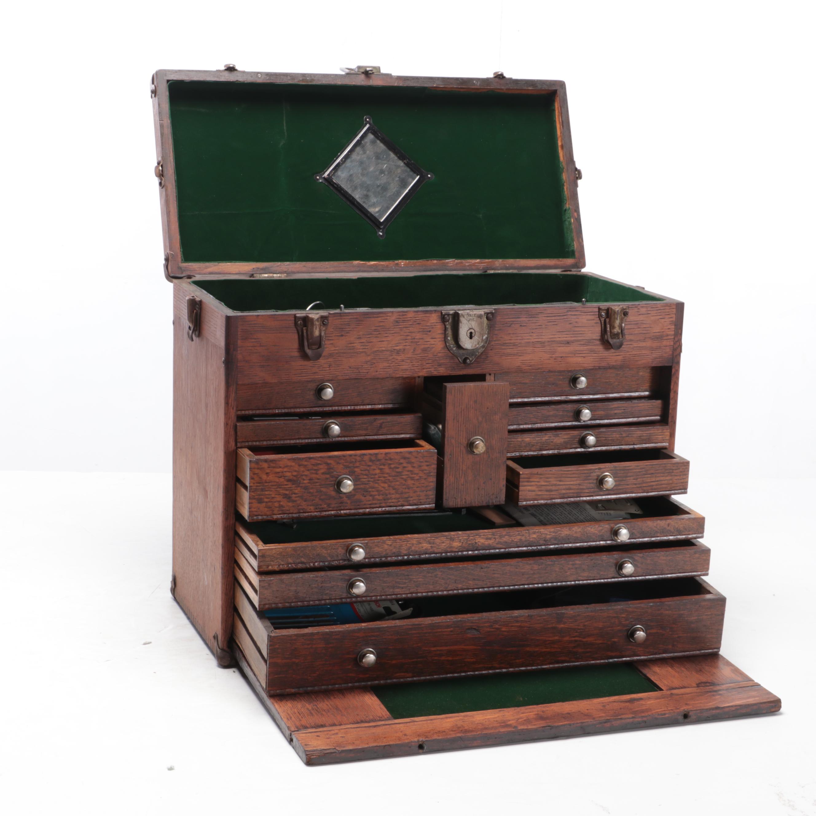 Gerstner & Sons Eleven-Drawer Oak Top Machinist's Chest, Early 20th ...
