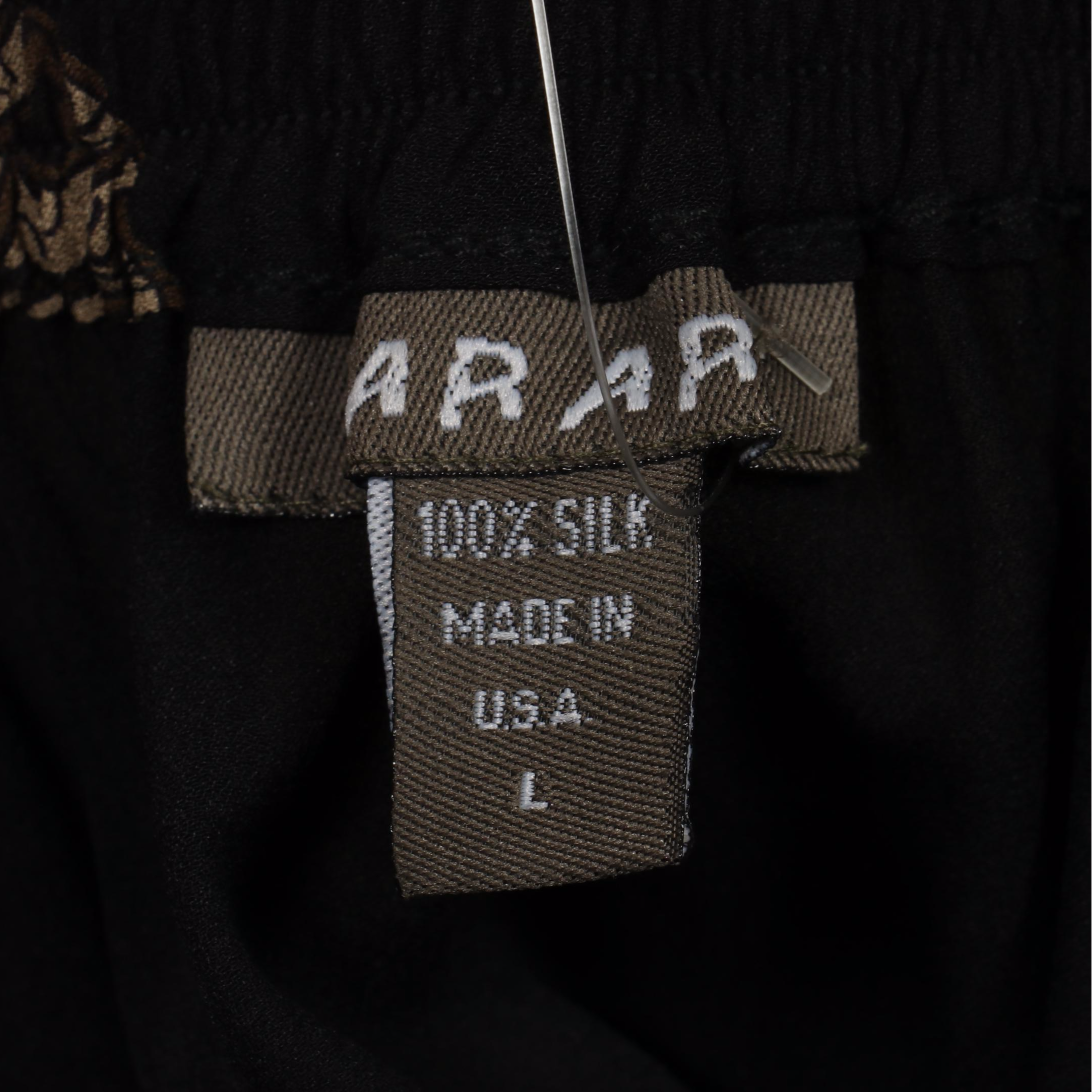 Harari Silk Wrap Skirt, Pants, and Nehru Collar Blouse with Figural ...