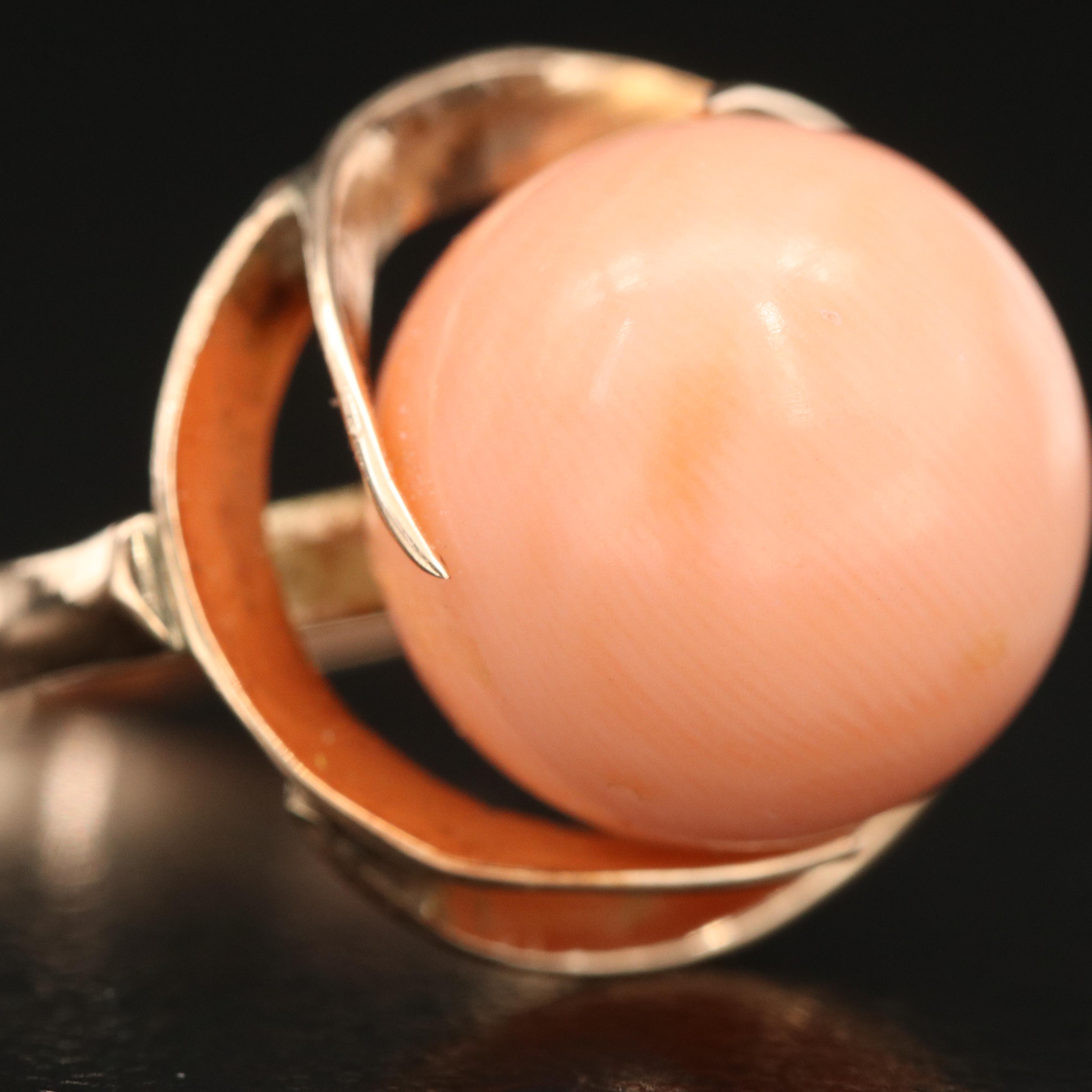 14K Coral Spiral Ring | EBTH