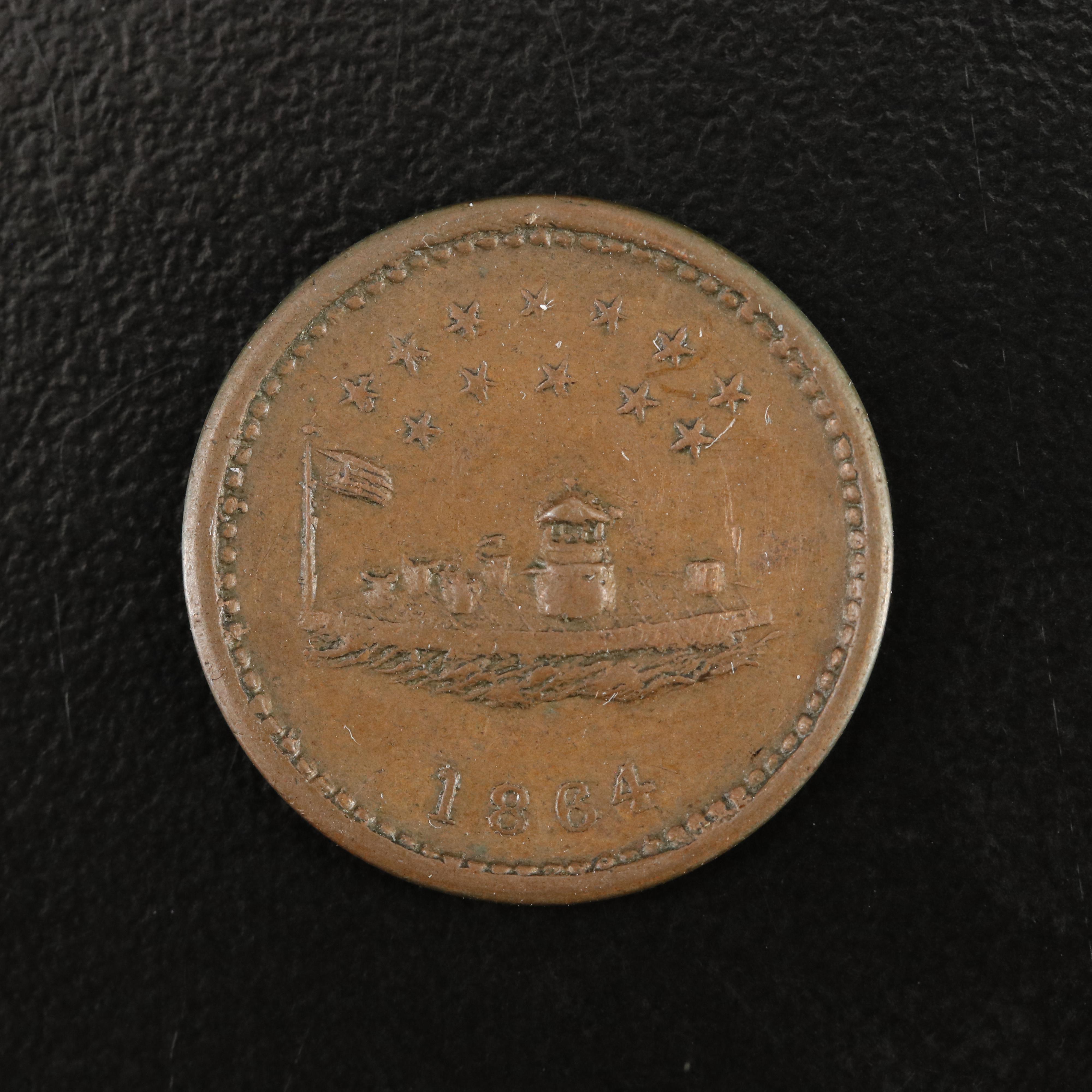 1864 "Monitor (Warship) / Our Navy" Civil War Token | EBTH