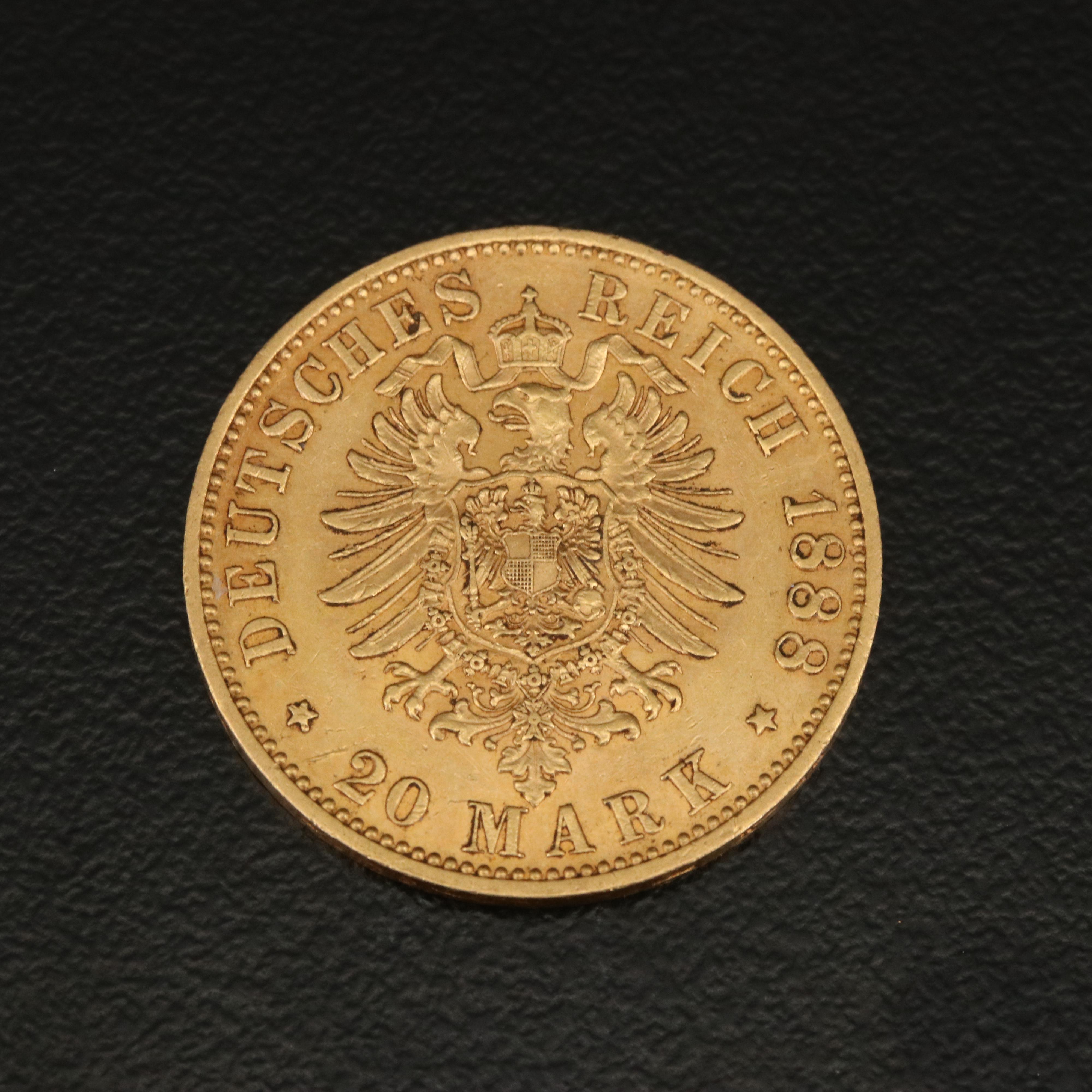 1888-A Prussia Twenty Marks Gold Coin | EBTH