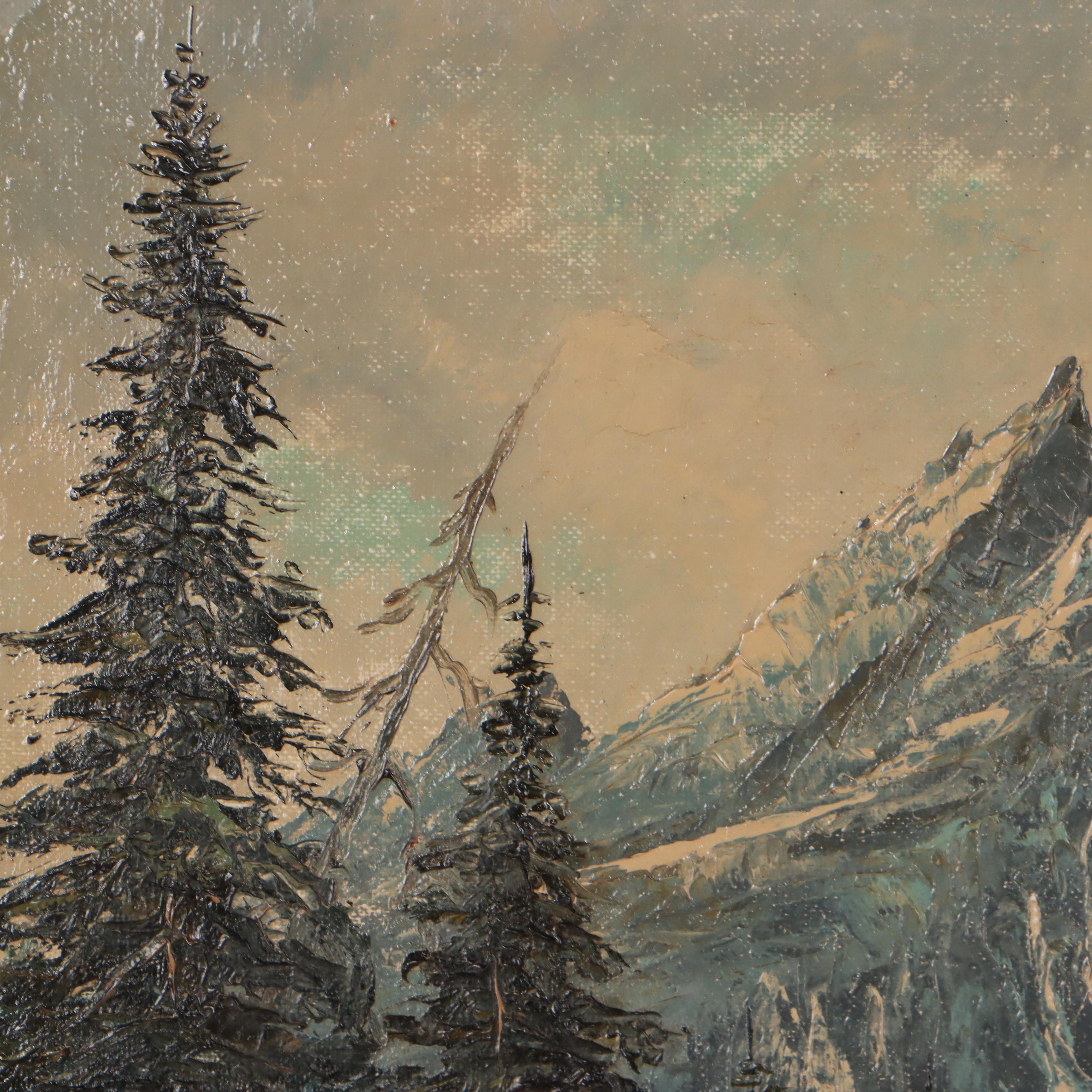 Keith Fay Landscape Oil Painting "Alpine Garden," Mid-20th Century | EBTH