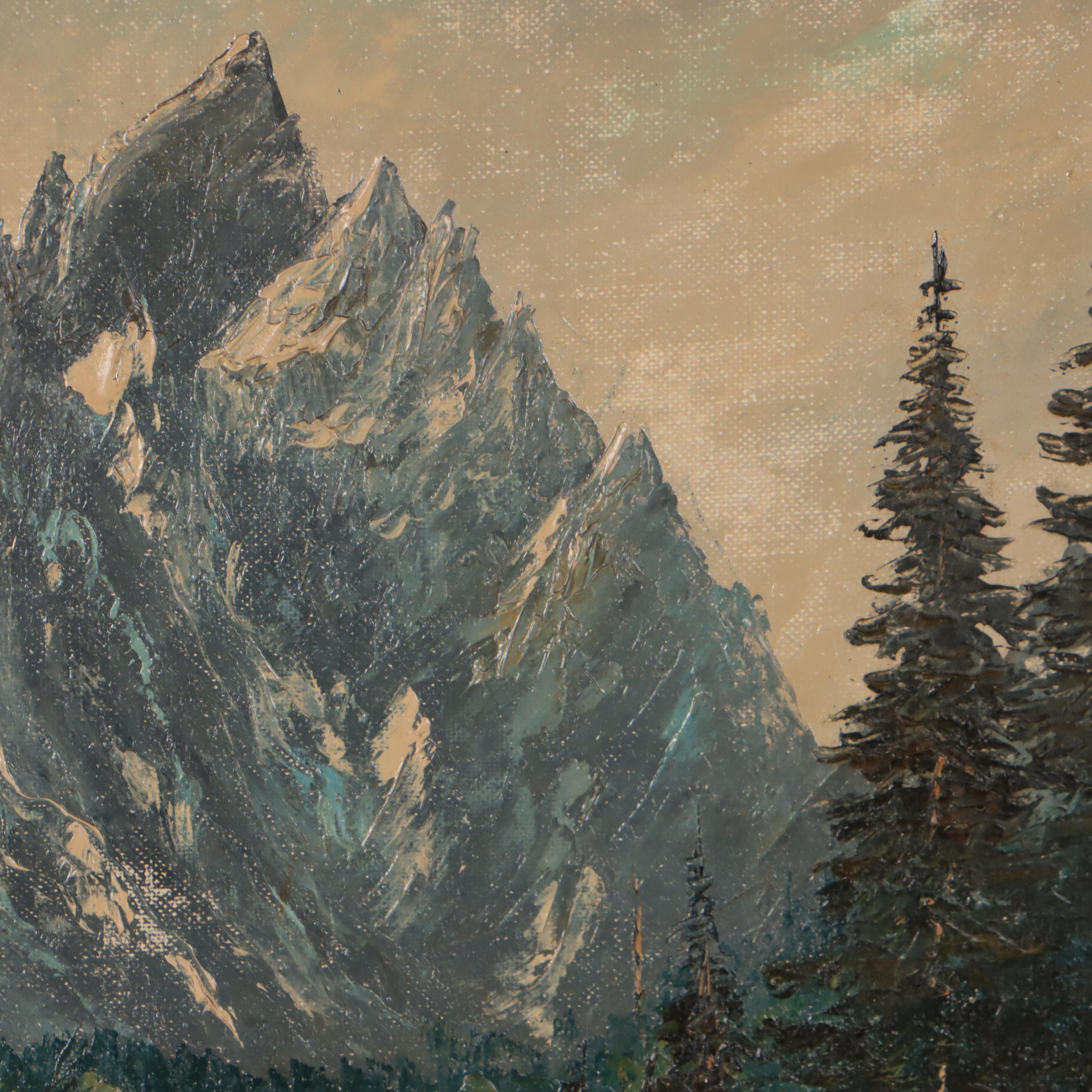 Keith Fay Landscape Oil Painting "Alpine Garden," Mid-20th Century | EBTH