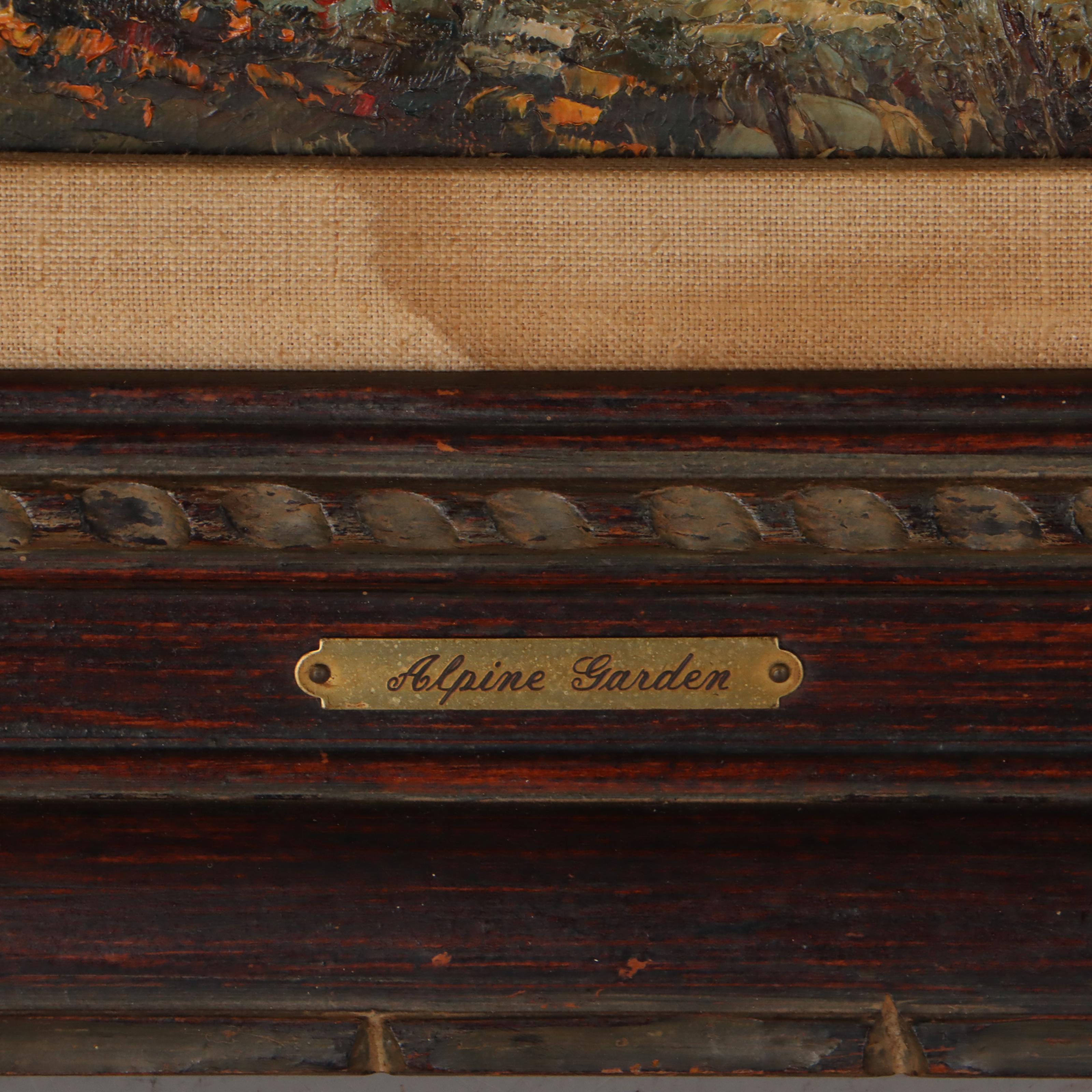 Keith Fay Landscape Oil Painting "Alpine Garden," Mid-20th Century | EBTH