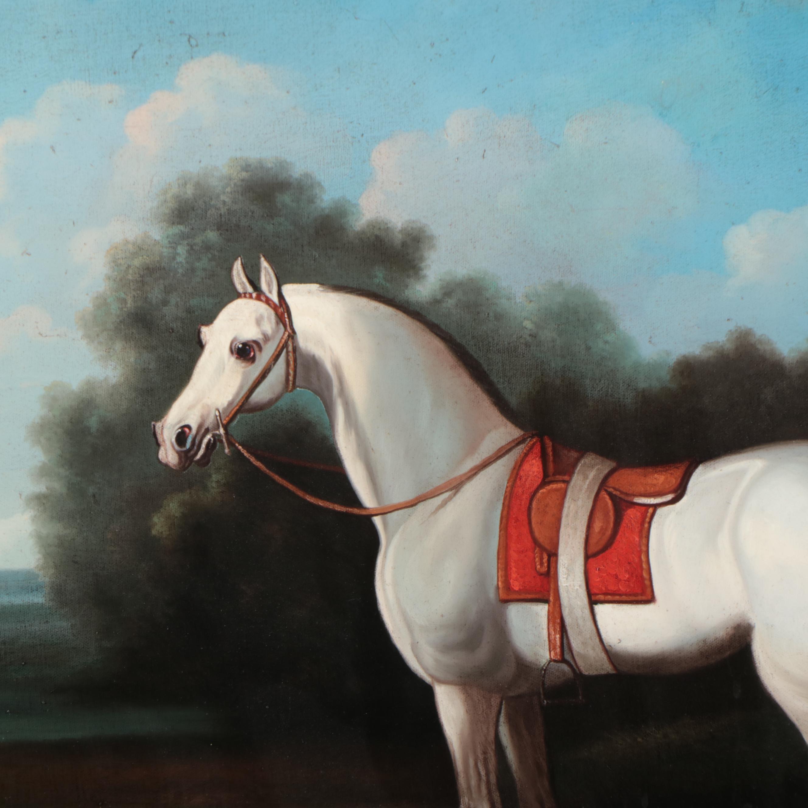 Shipley Oil Painting of Horse and Dog | EBTH