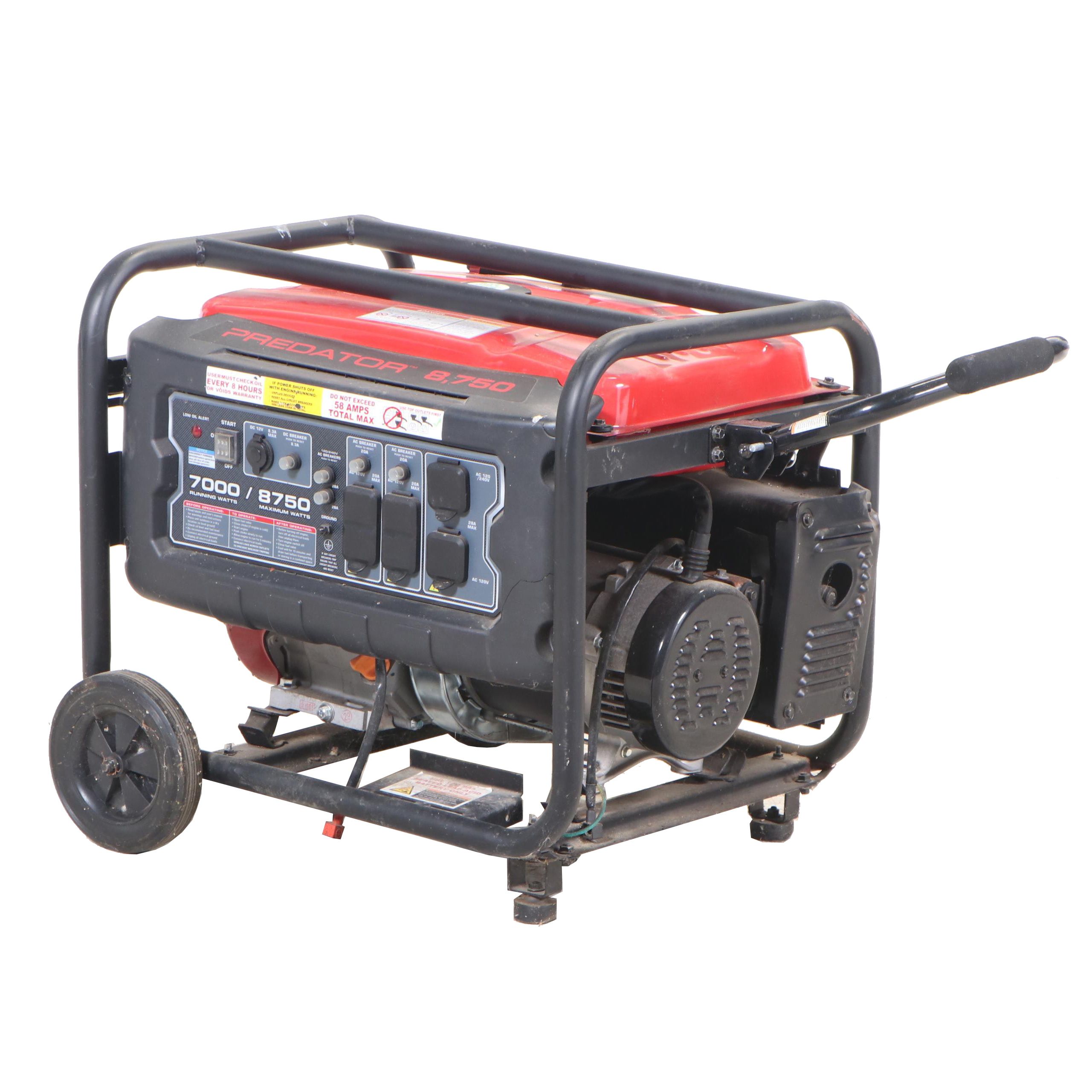 Predator 8,750 Gasoline-Powered 420 cc Engine Portable Generator | EBTH