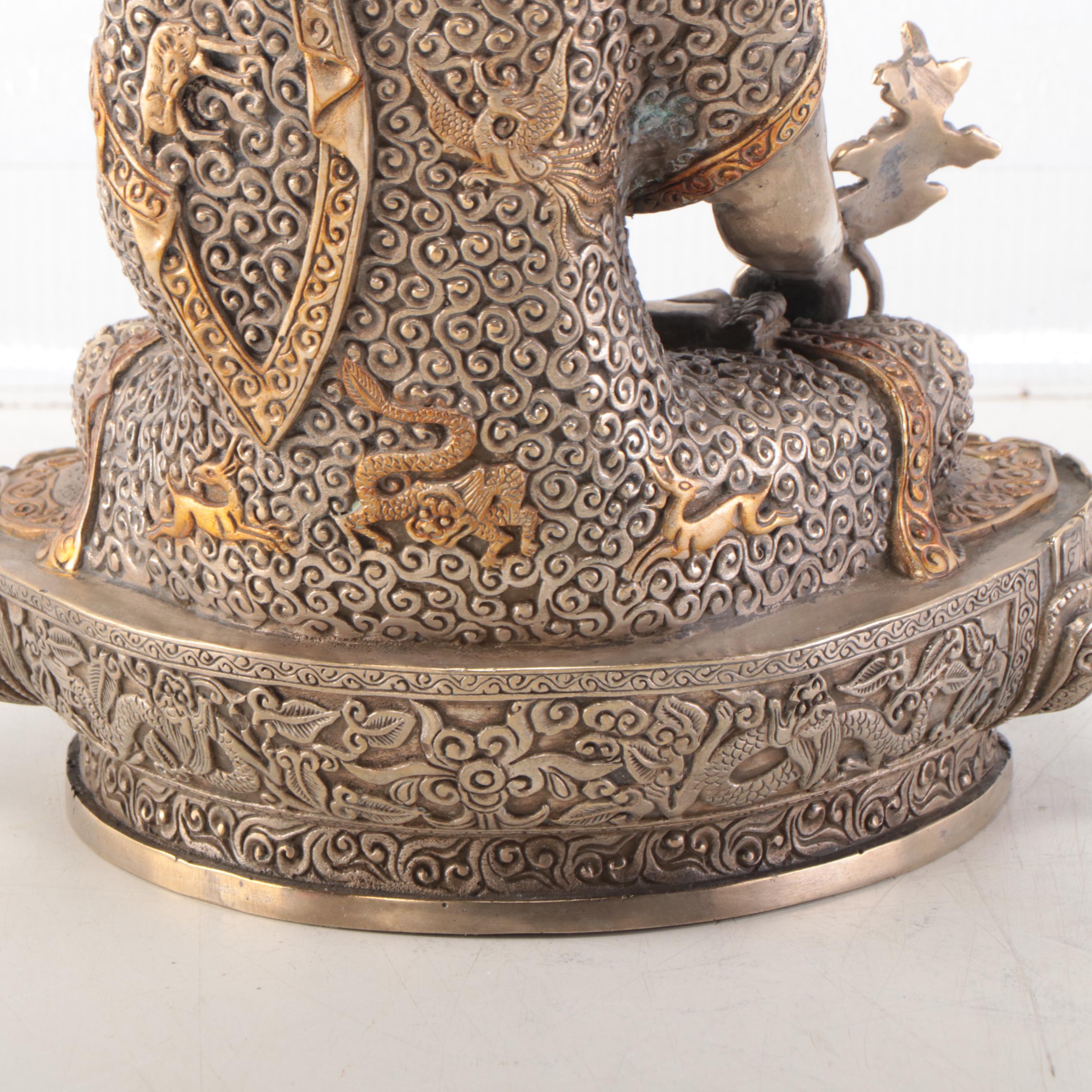 Tibetan Style Metal Buddha Sculpture | EBTH