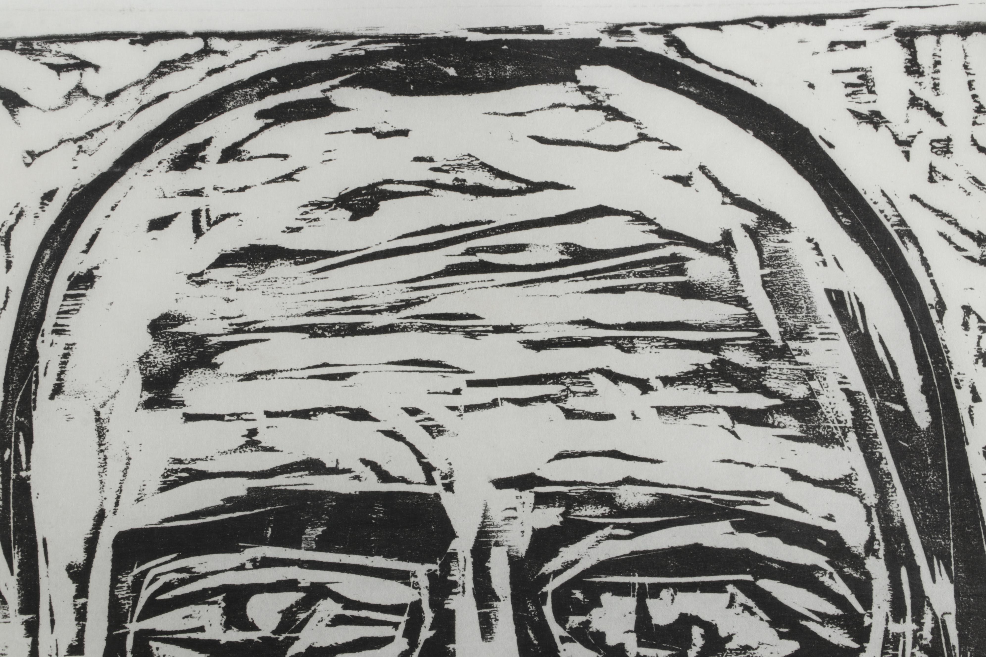 Sidney Chafetz Self-Portrait Woodcut "Otto Ritratto," 1961 | EBTH