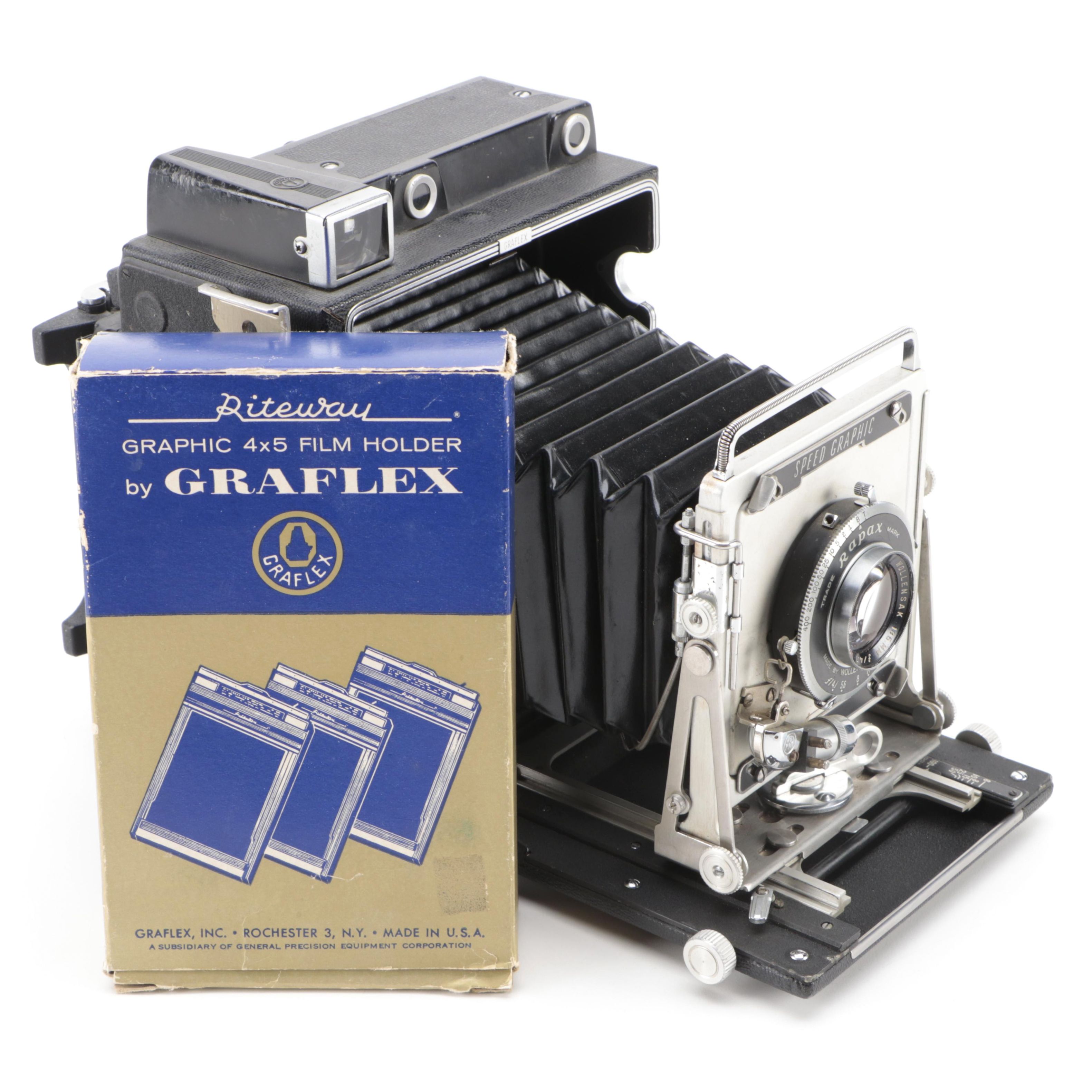 Graflex Speed Graphic Camera with Graphic 4 x 5 Film Holder | EBTH