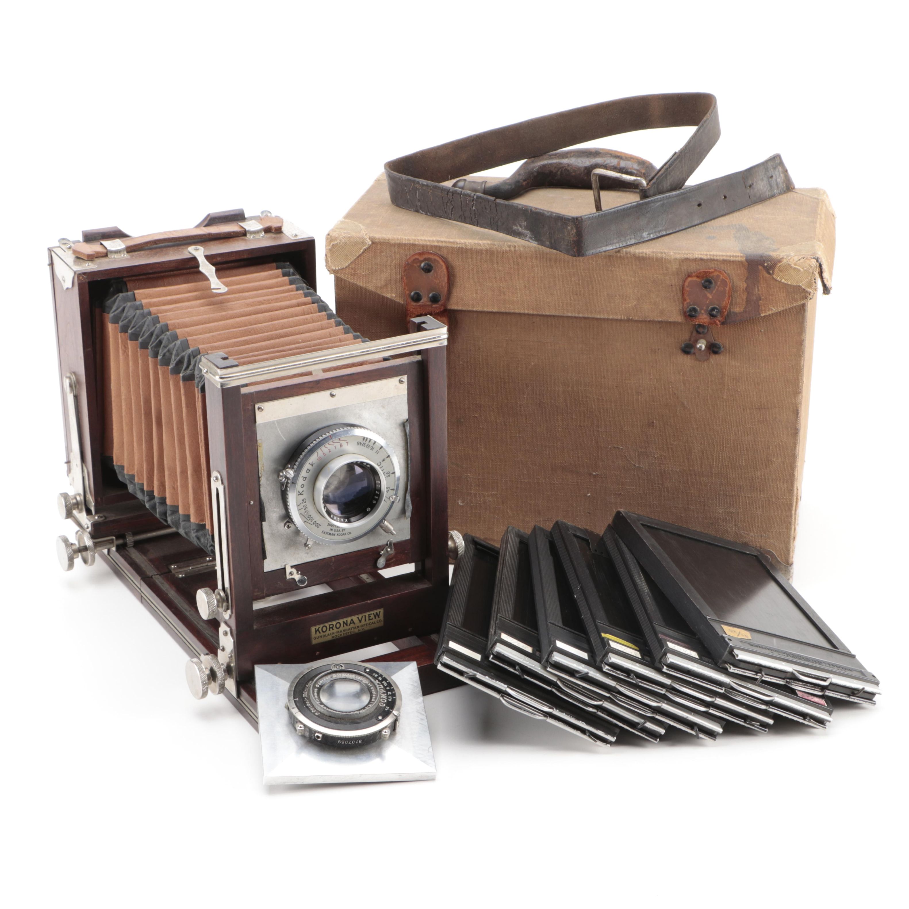 Gundlach Folding Plate Bellows Camera with Kodak Lens, Early 20th ...