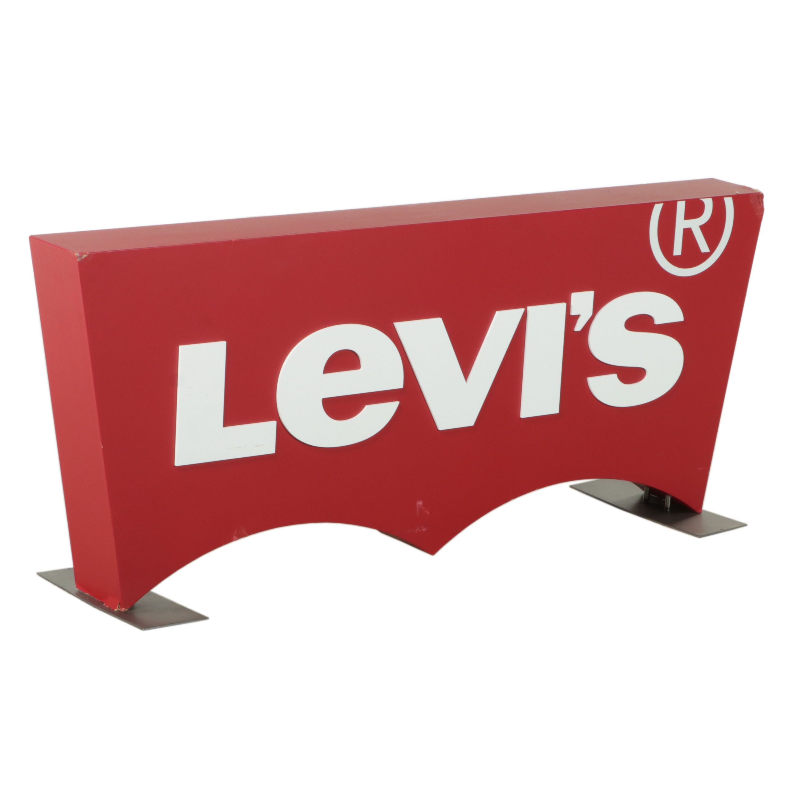 Levi's Wooden Advertising Sign | EBTH
