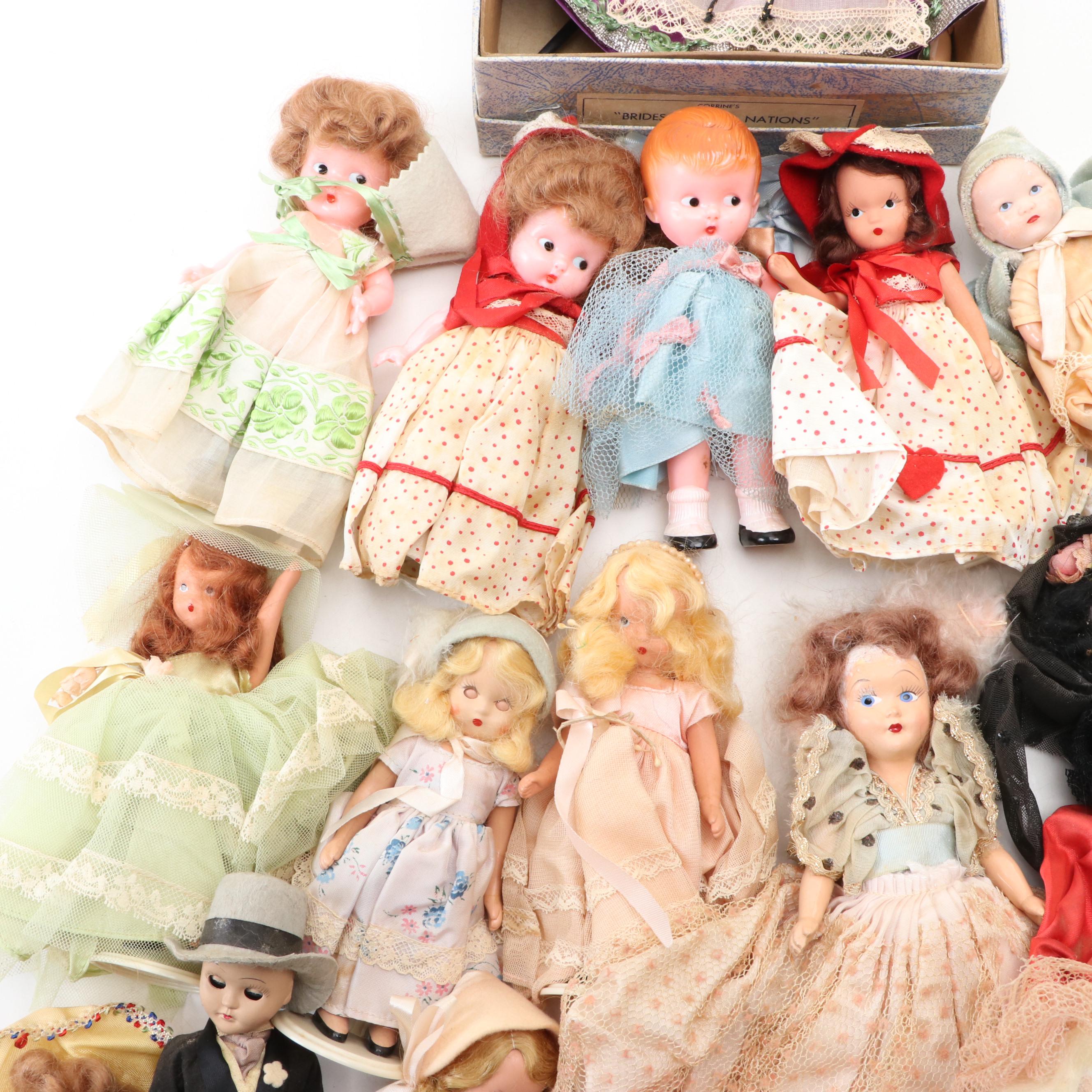 Nancy Ann, Knickerbocker and Corrine Dolls Including "Brides of All ...
